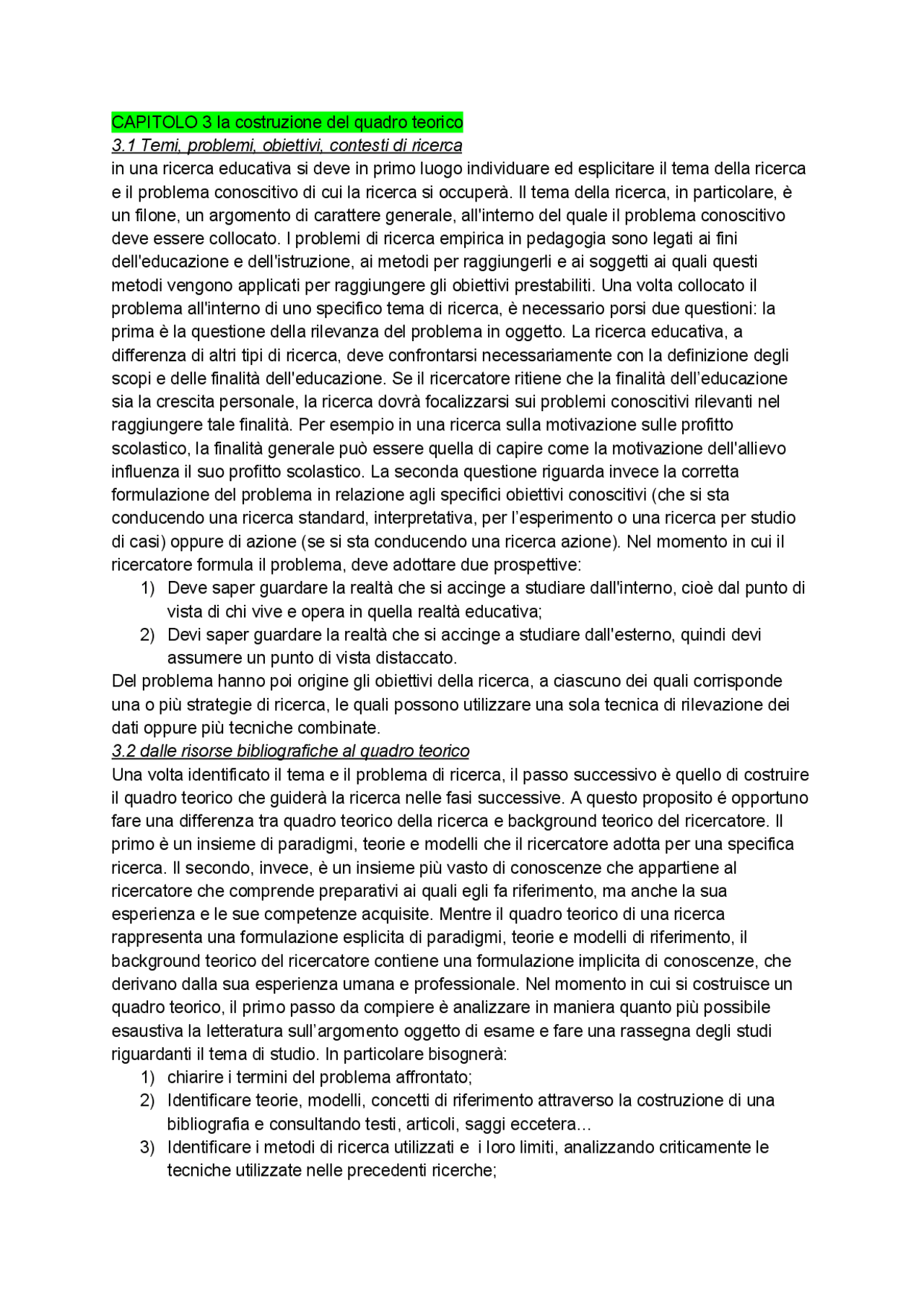Manuale Di Ricerca Educativa Docsity