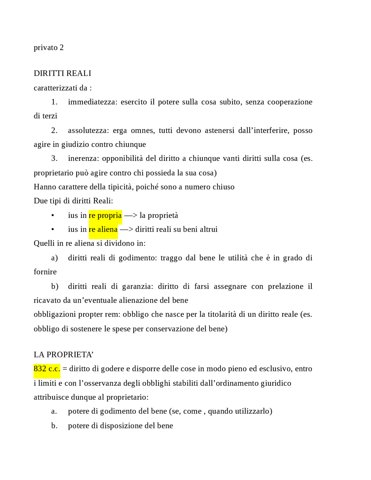 Riassunti Diritto Privato 2 Diritti Reali E Diritto Di Famiglia Docsity