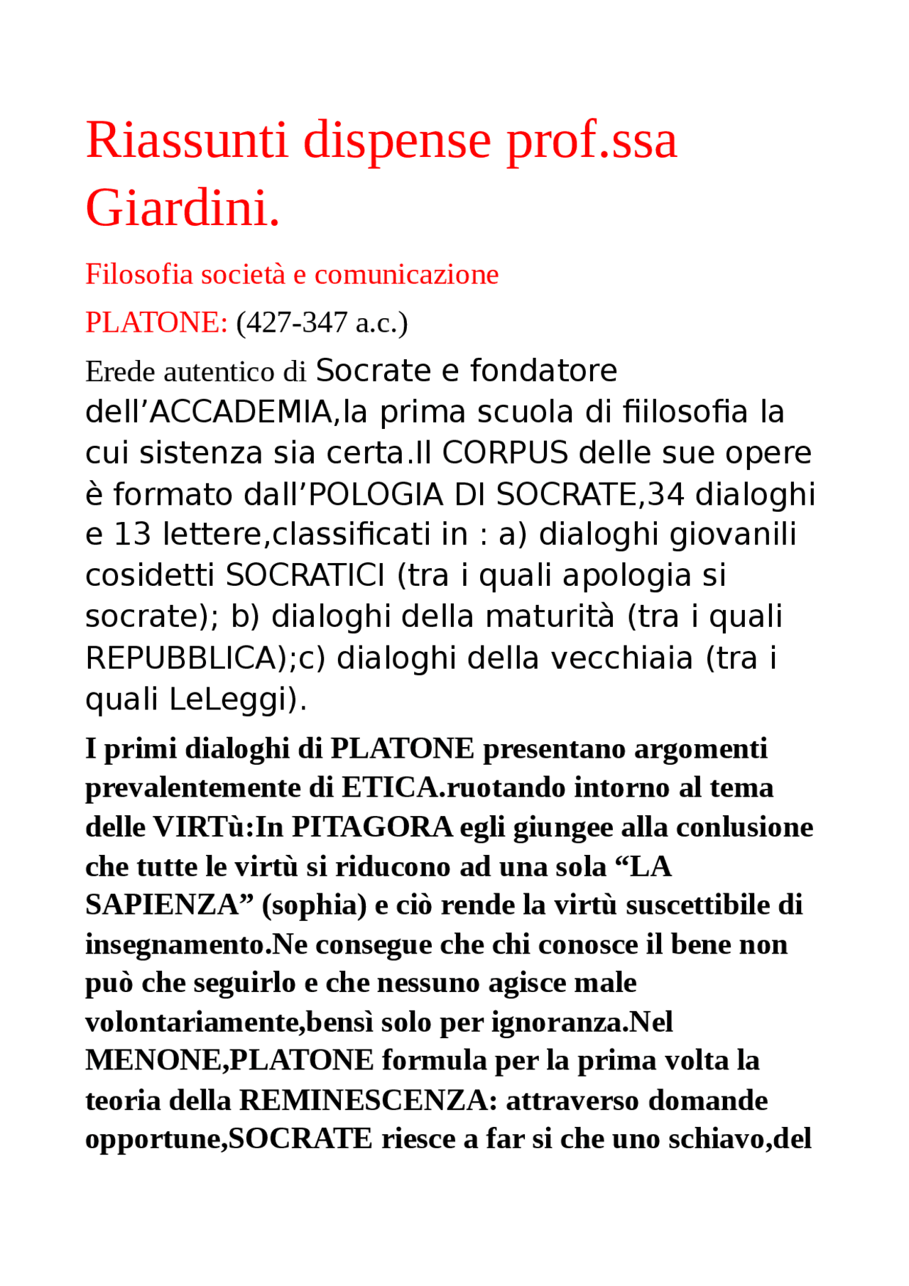 Dispense Profgiardini Docsity