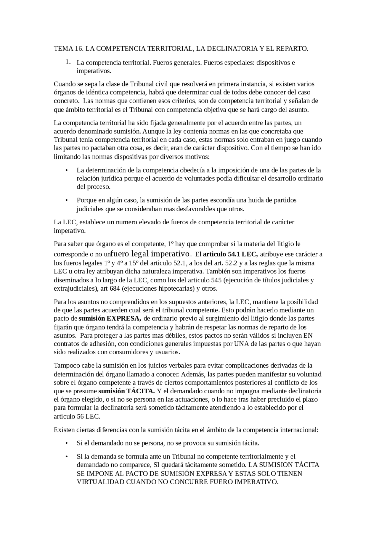 Derecho Procesal Civil Docsity