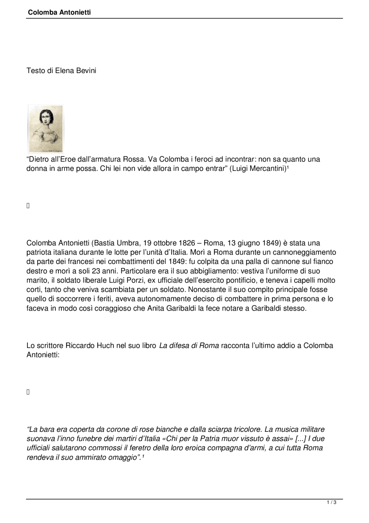 Donne Del Risorgimento Docsity