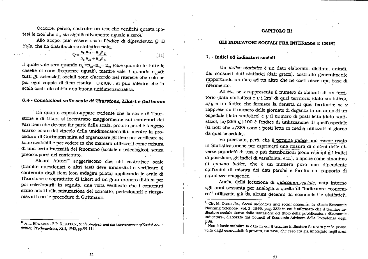 Dispense Indicatori Sociali Docsity