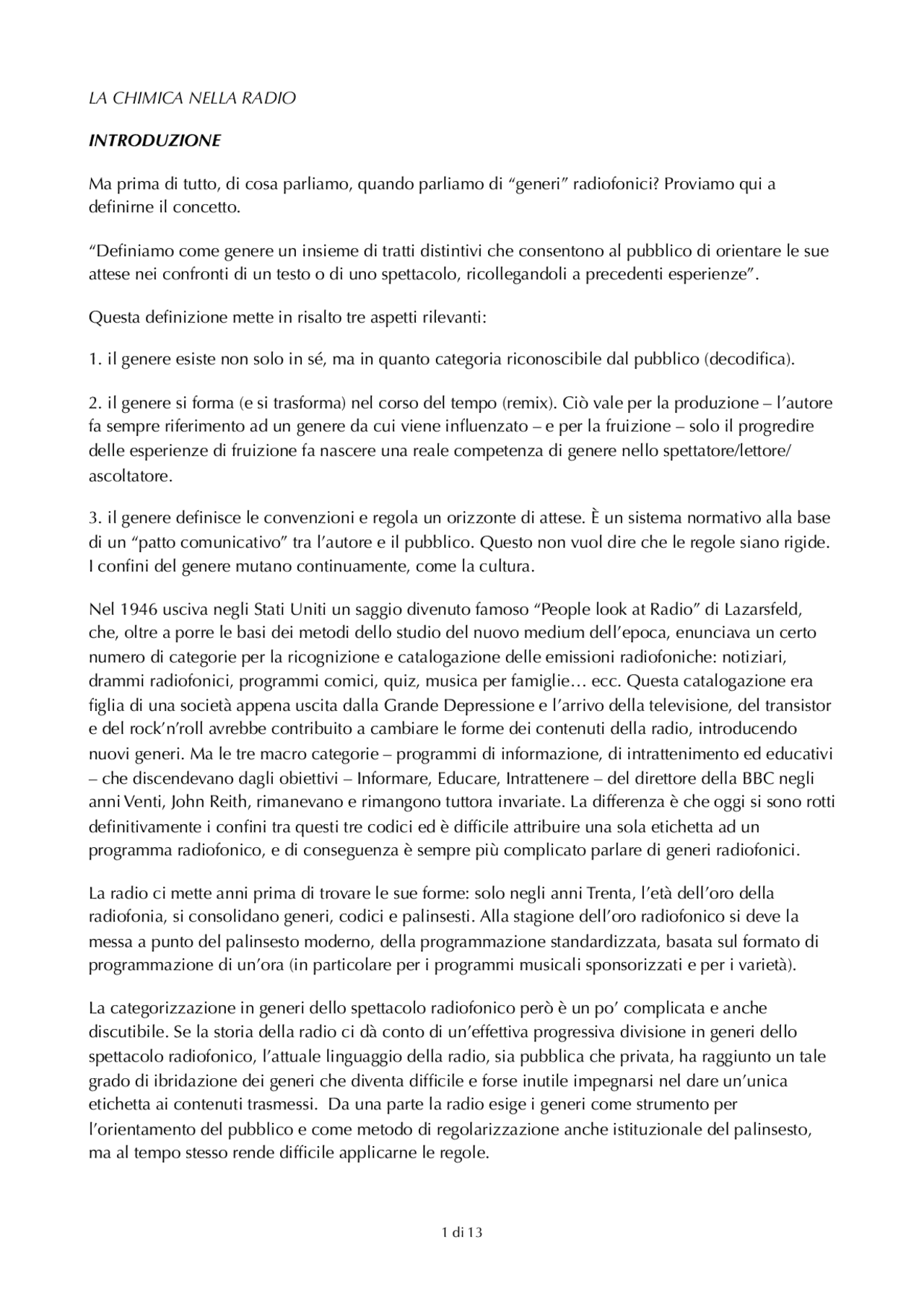 La Chimica Della Radio Docsity