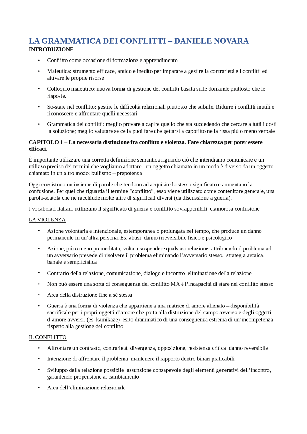 La Grammatica Dei Conflitti Docsity