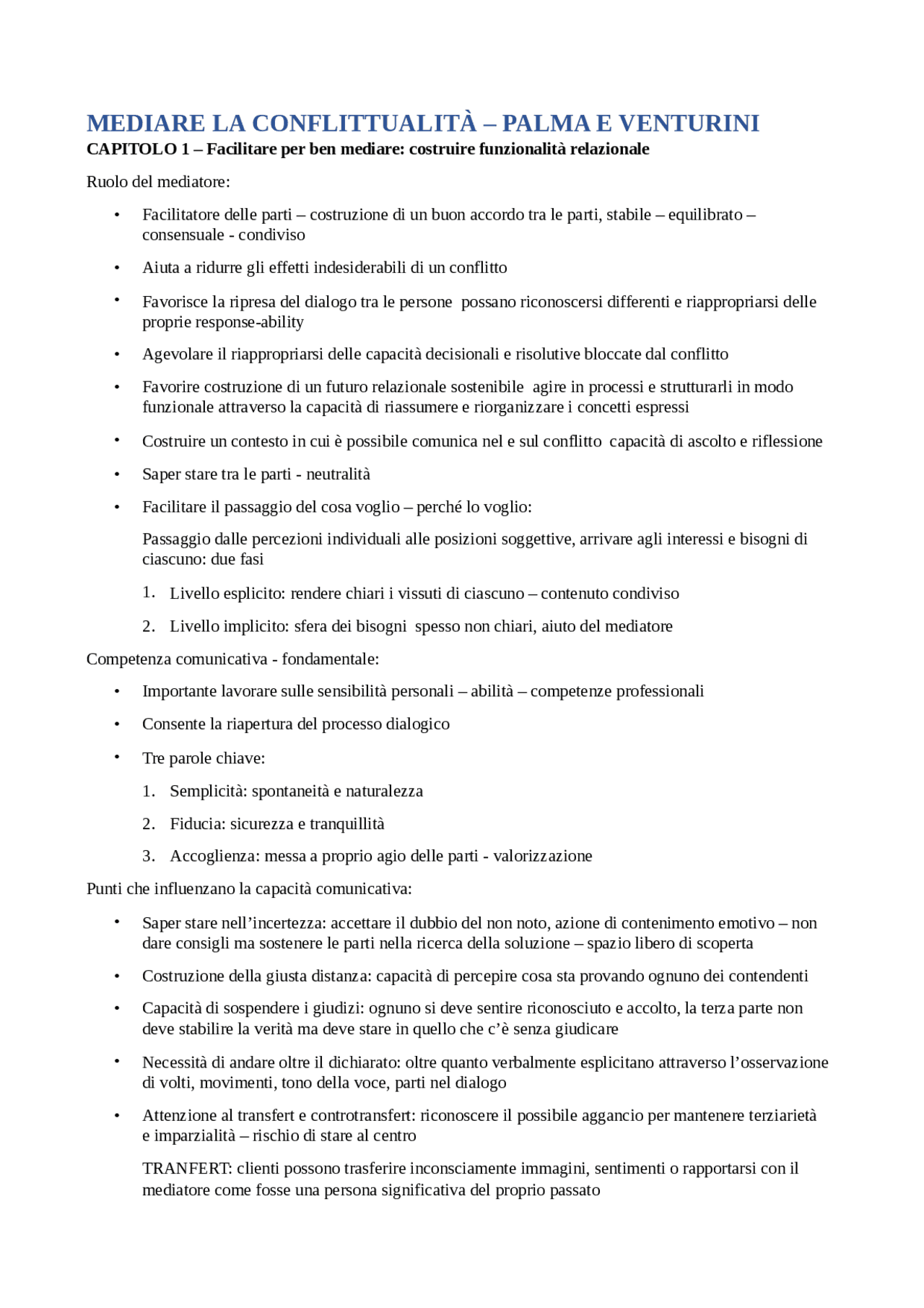 Mediare La Conflittualità Docsity