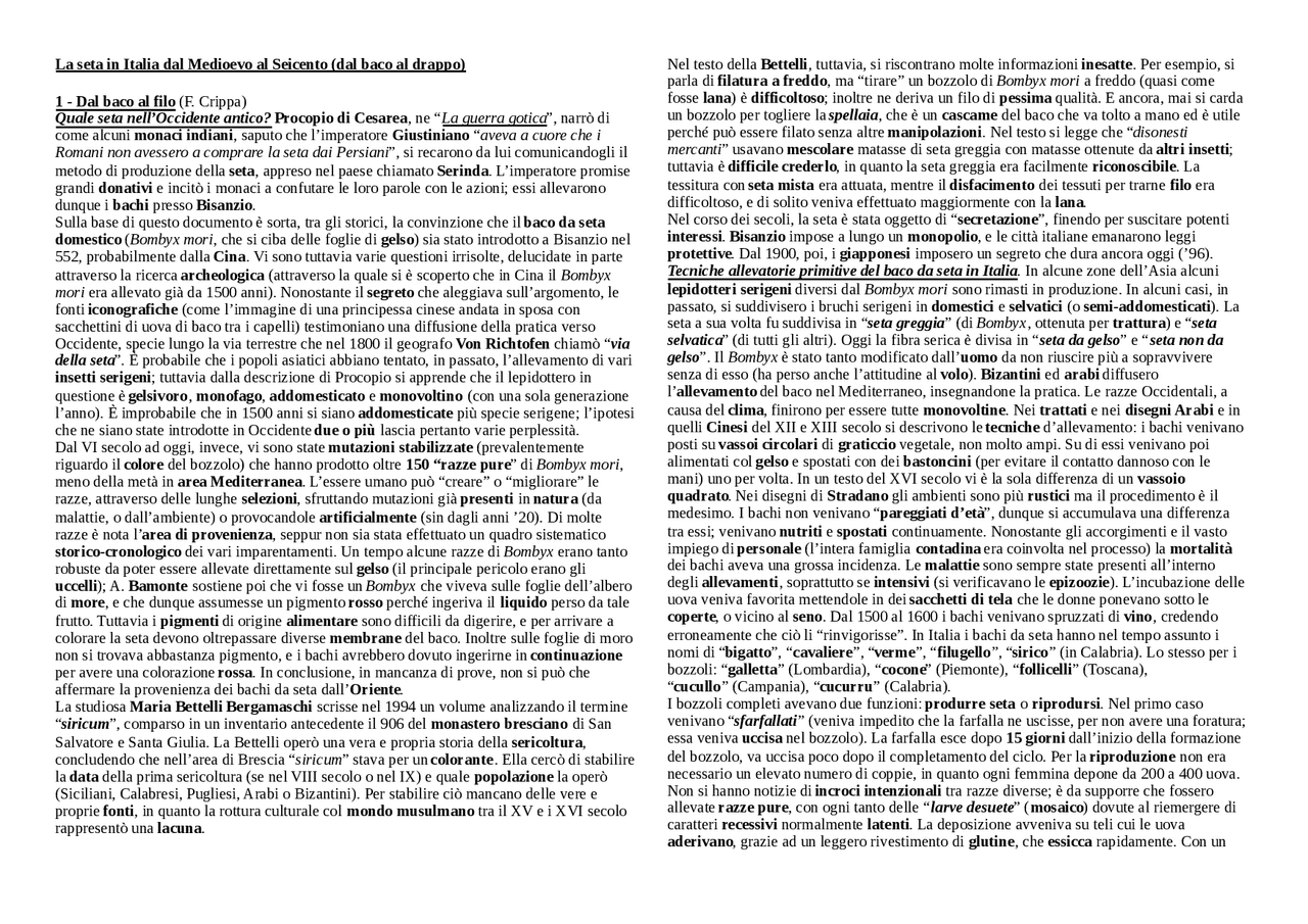 La seta in Italia dal Medioevo al Seicento (dal baco al drappo) - saggi ...