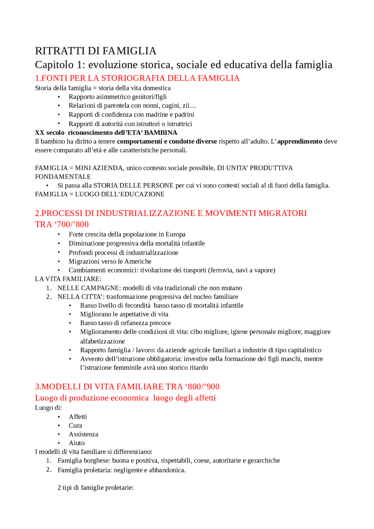 Ritratti Di Famiglia Docsity