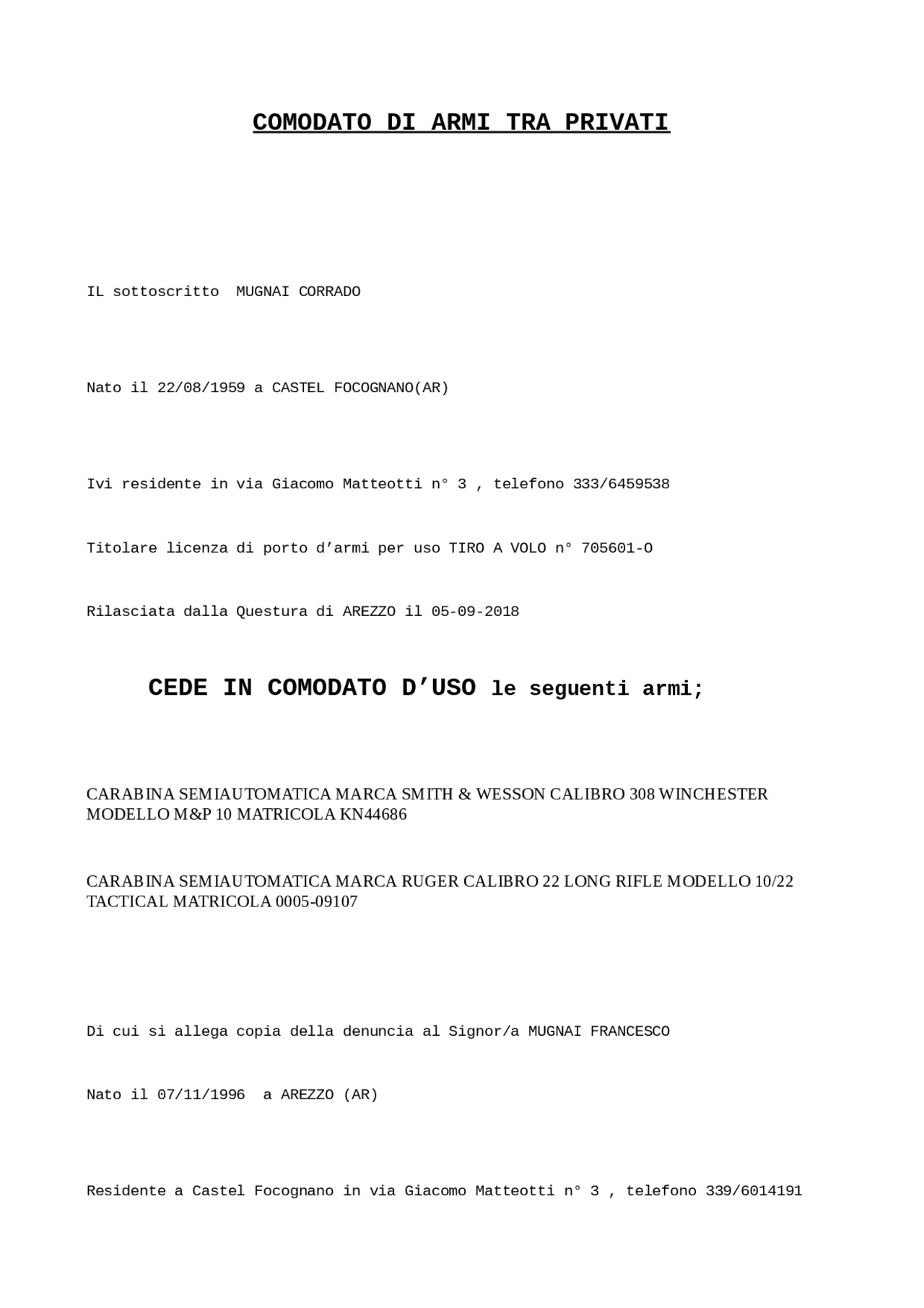 Modulistica Cessione - Docsity