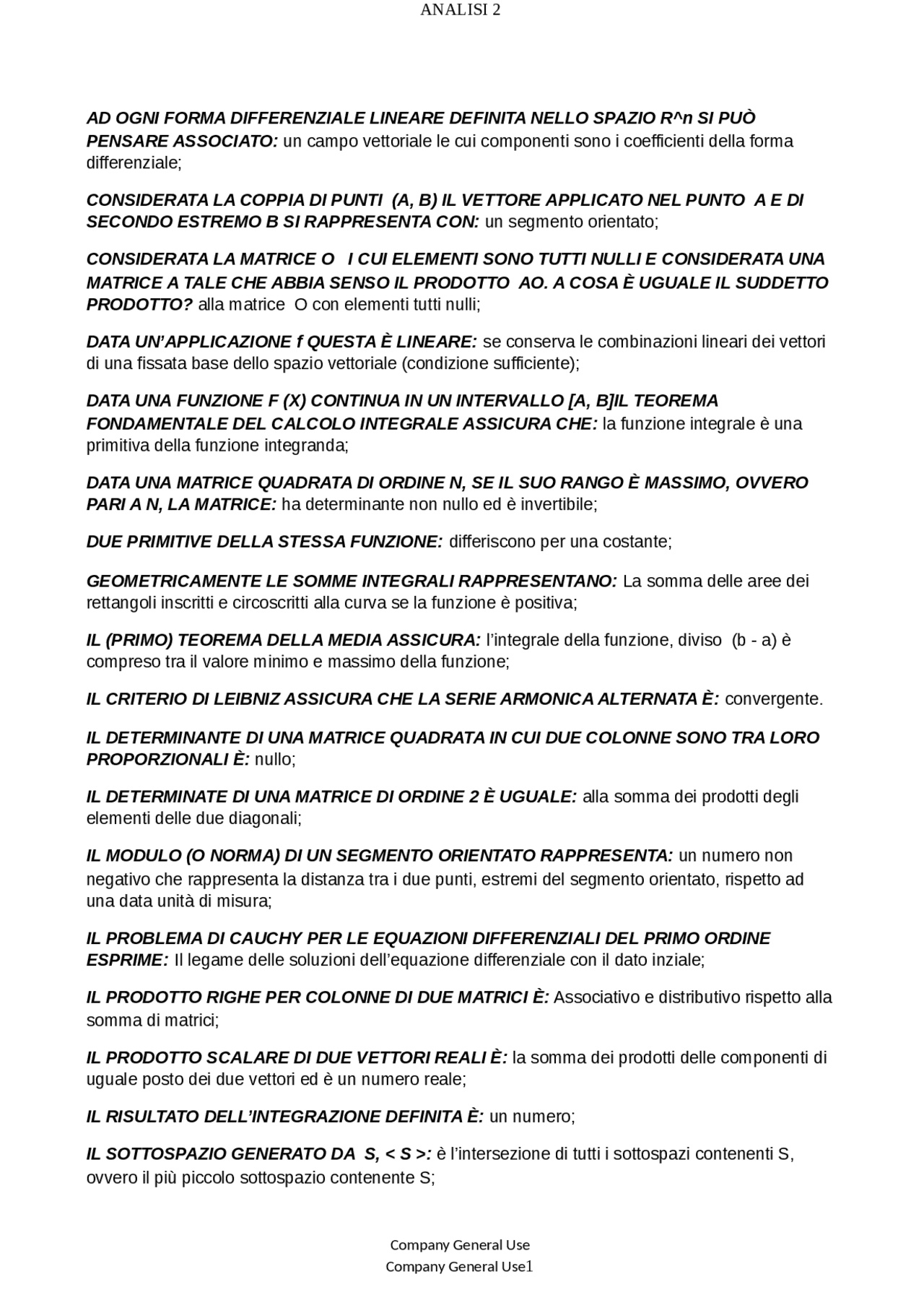 L8 Ingegneria Informatica Test Analisi 2 Docsity