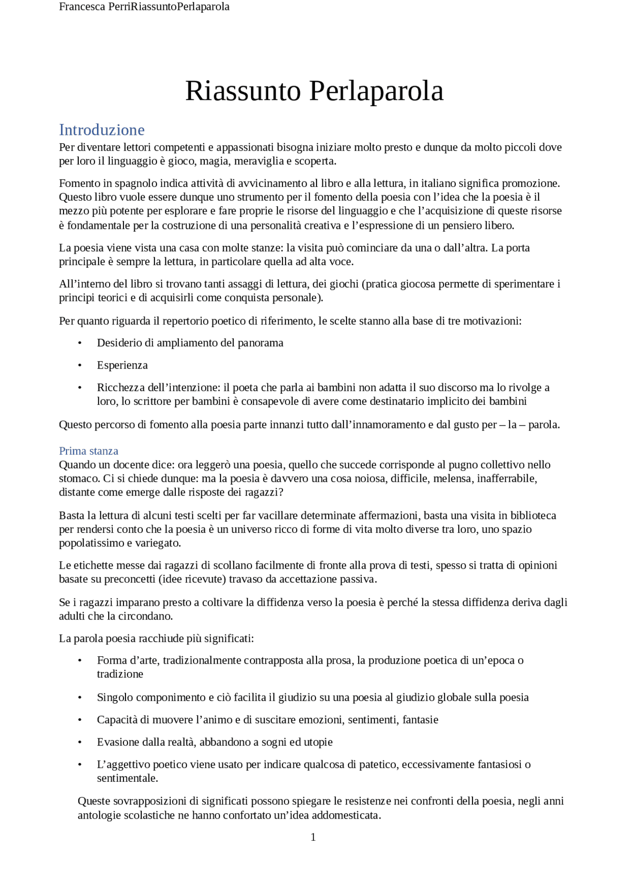 Libro Per La Parola Docsity