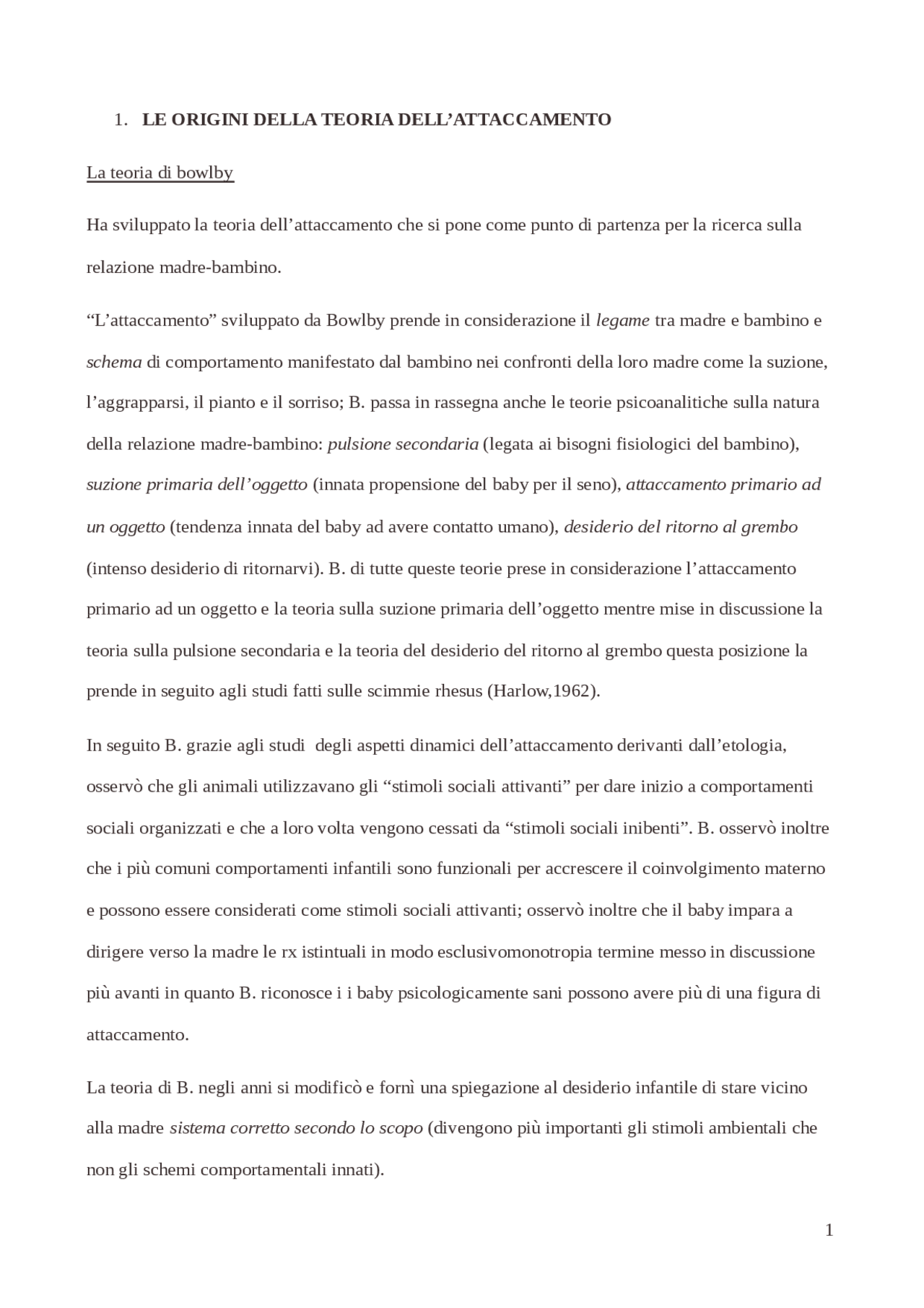 Sicurezza e sviluppo sociale della conoscenza, Elizabeth Meins - Docsity