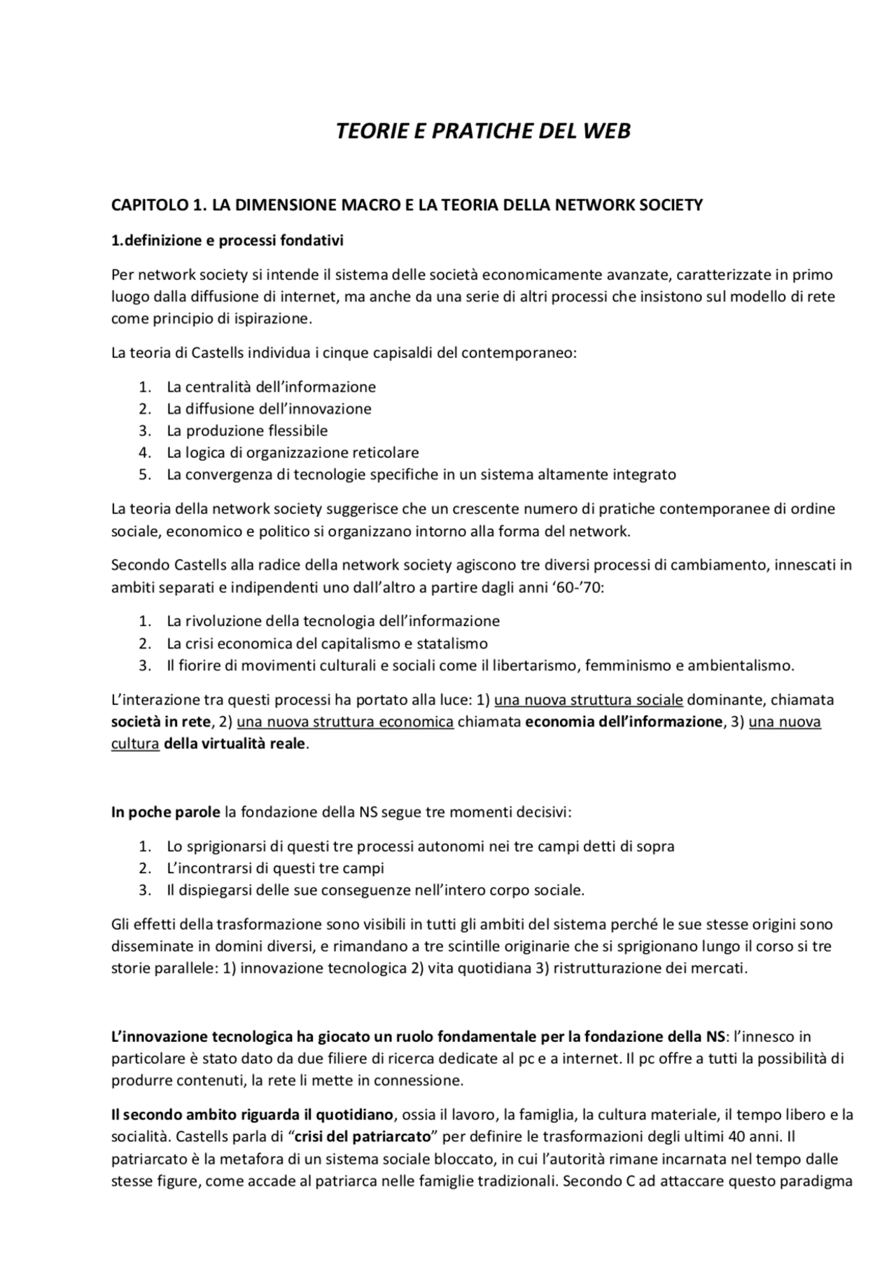 Teorie E Pratiche Del Web Riassunto Docsity