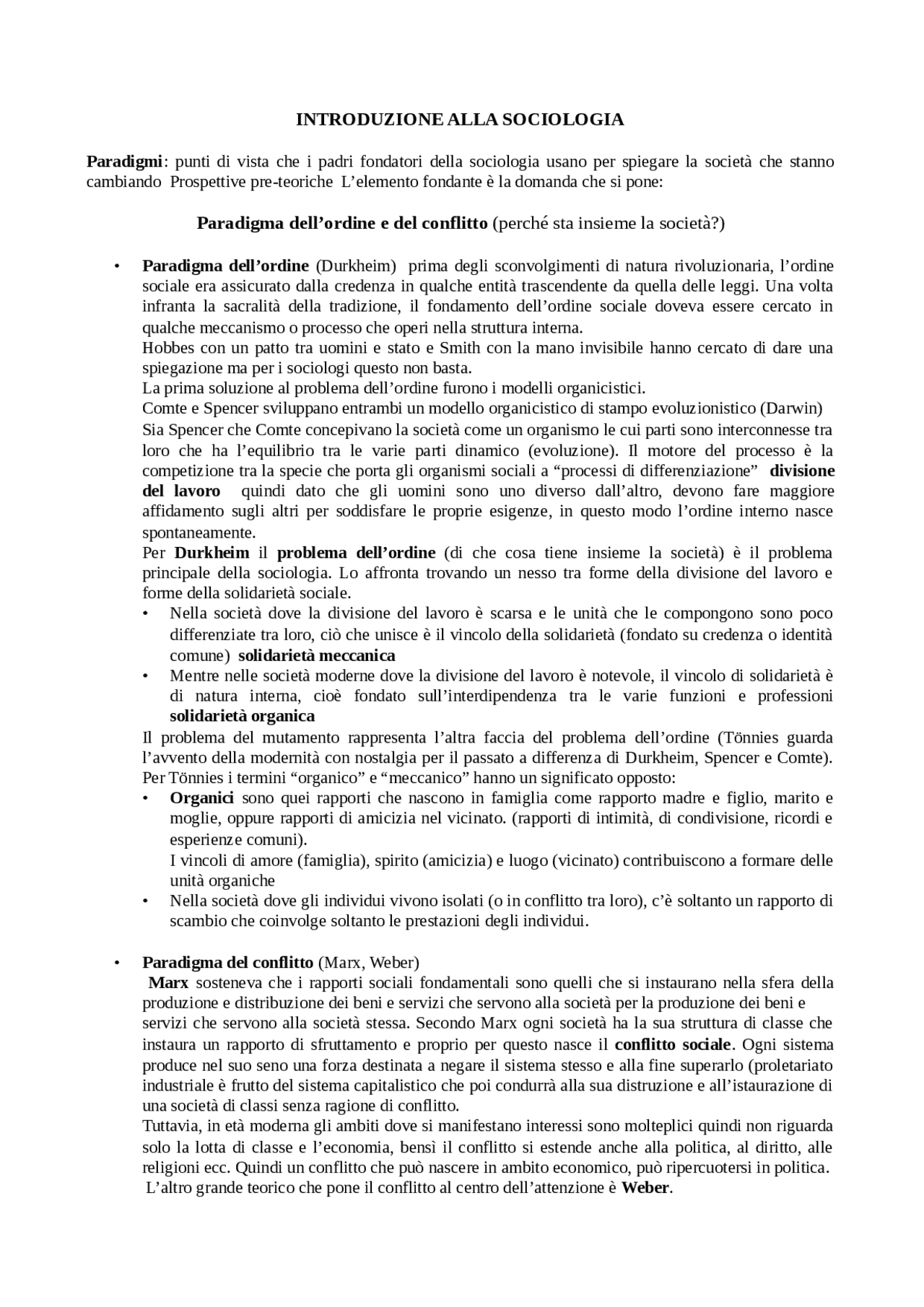 Introduzione Alla Sociologia Docsity