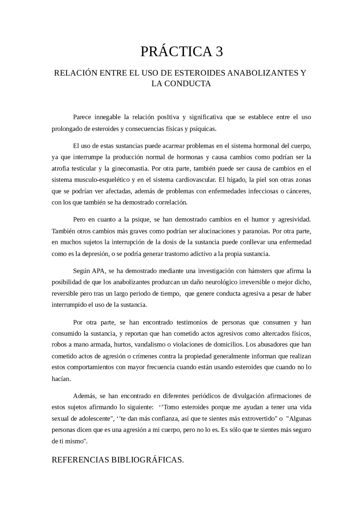 Practicas PsicoendocrinologÍa Ejercicios De Psicología Docsity