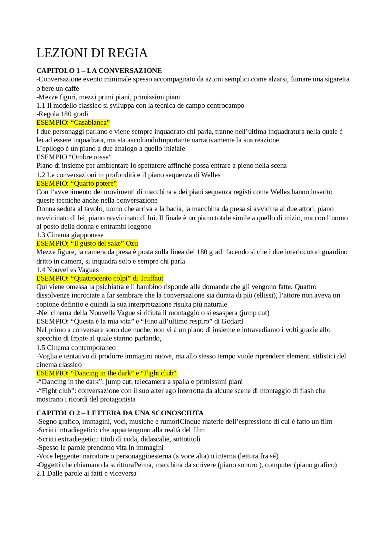 Storia Del Cinema Modulo 1 Docsity