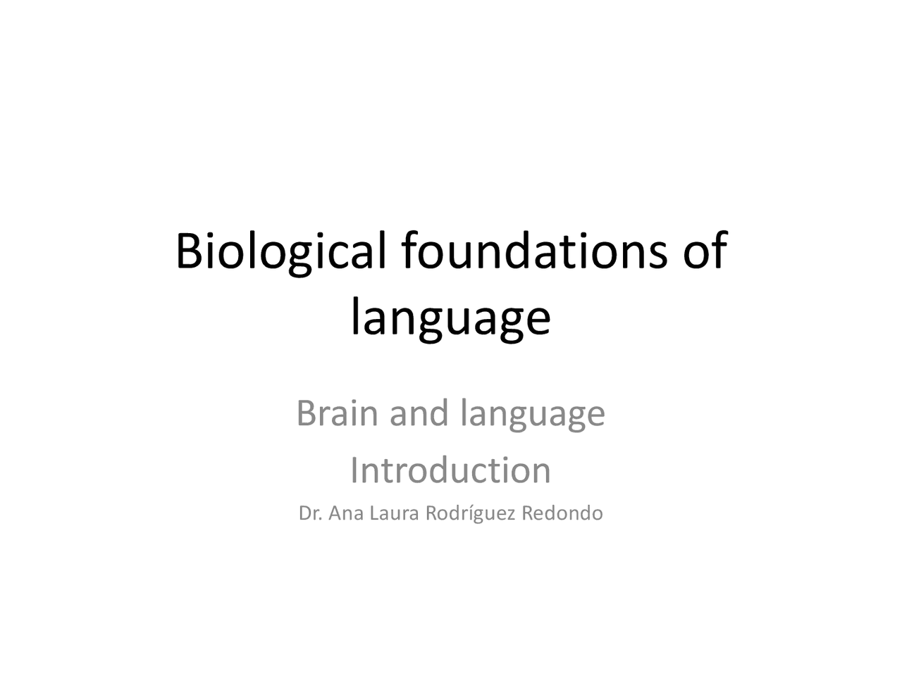 Language and the brain I - Docsity