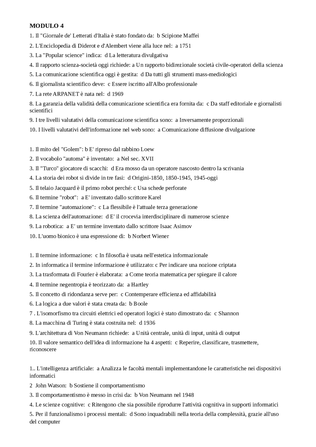 Test Con Risposte Di Filosofia Della Comunicazione E Del Linguaggio