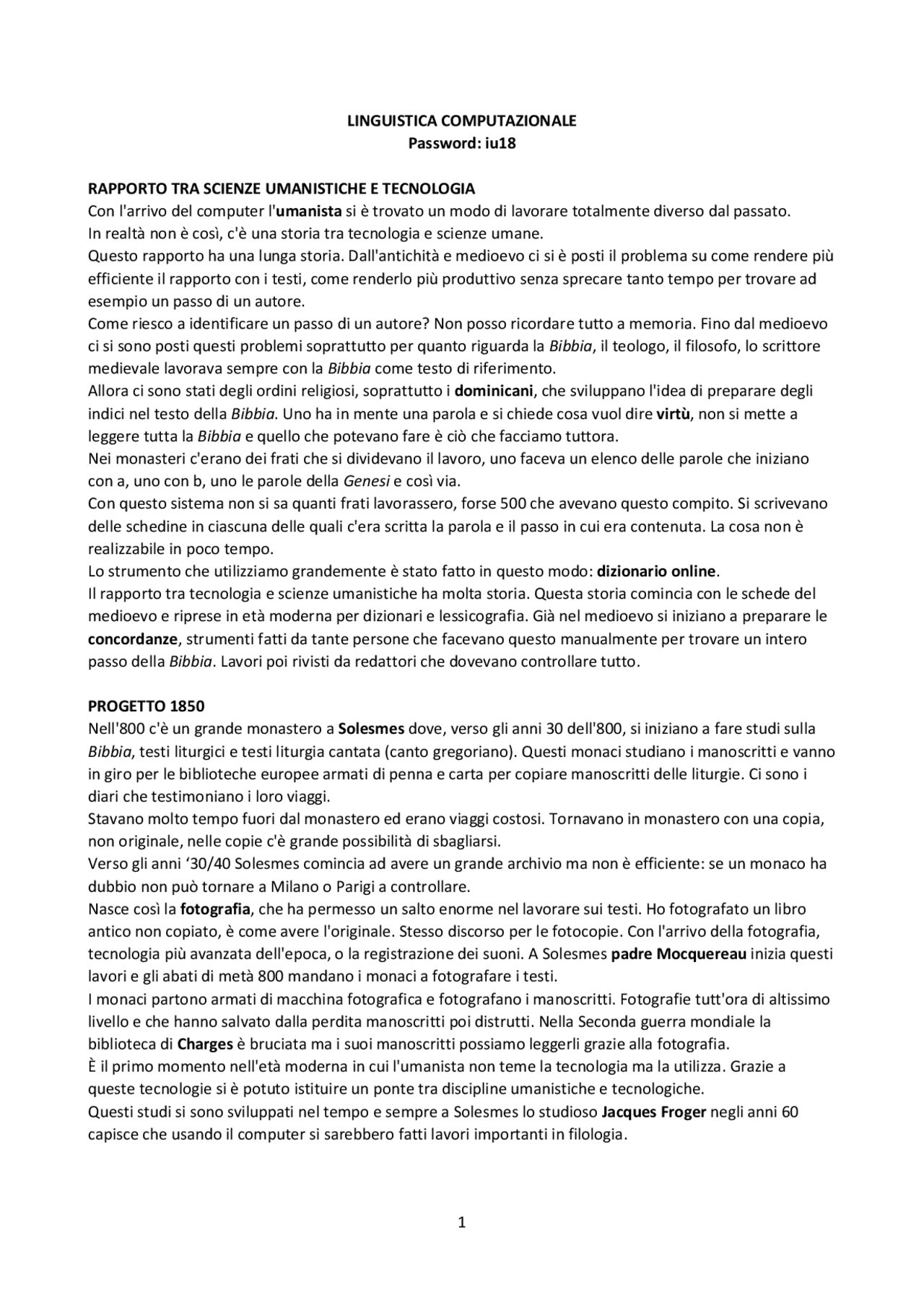 Appunti Linguistica Computazionale Appunti Di Elementi Di Informatica
