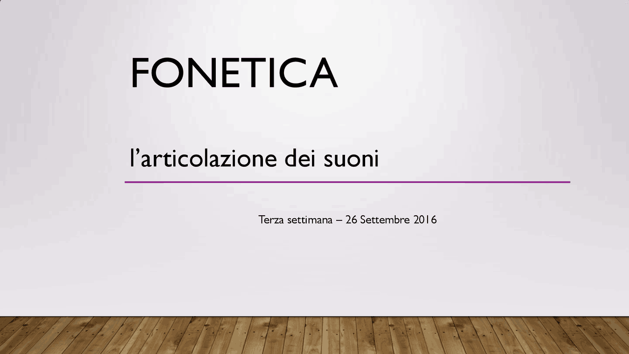 Slides Sulla Fonetica Docsity