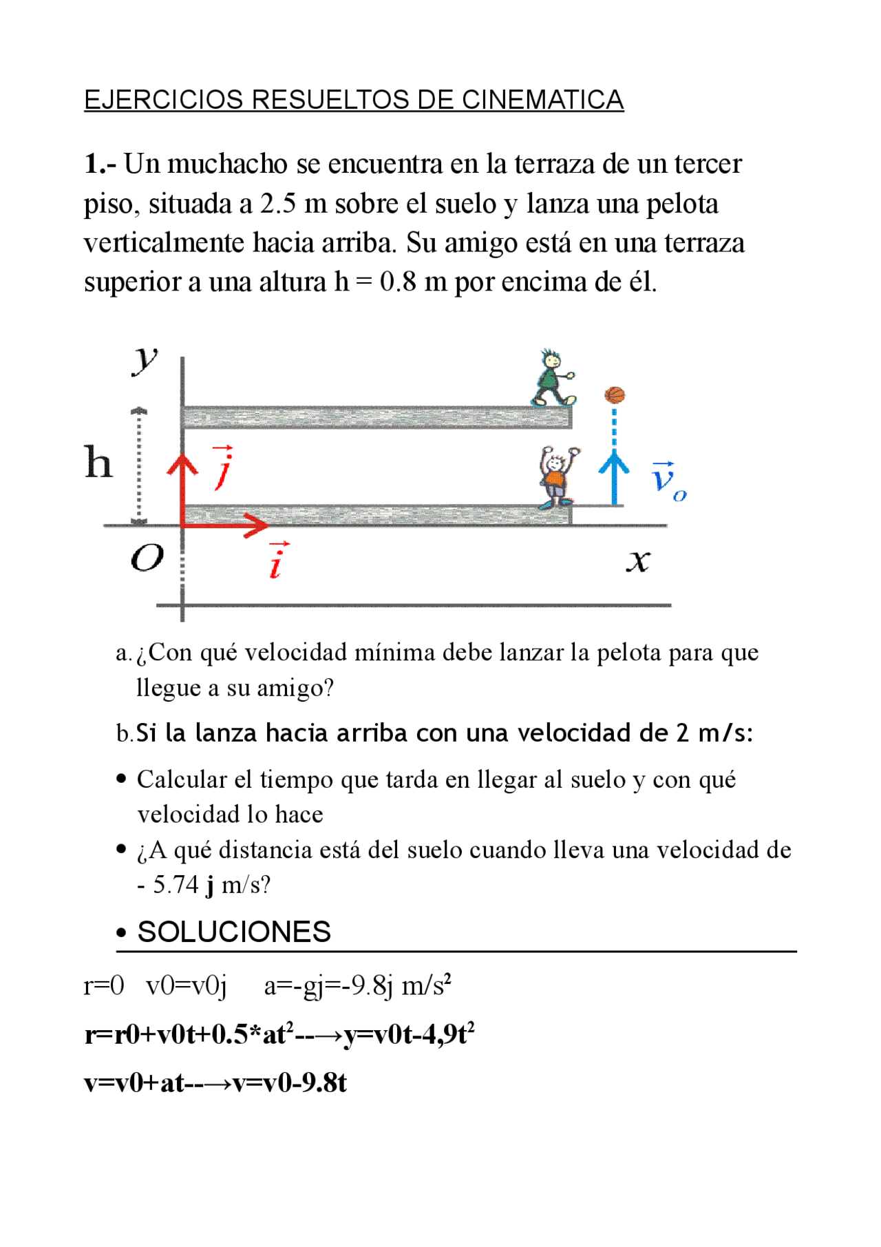 Ejercicios FÍSICA-Cinética. - Docsity