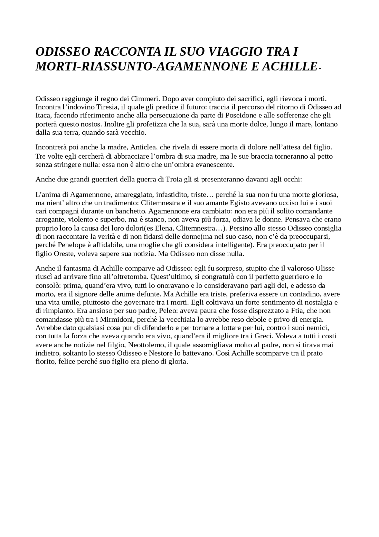 Documenti Riassuntivi Docsity