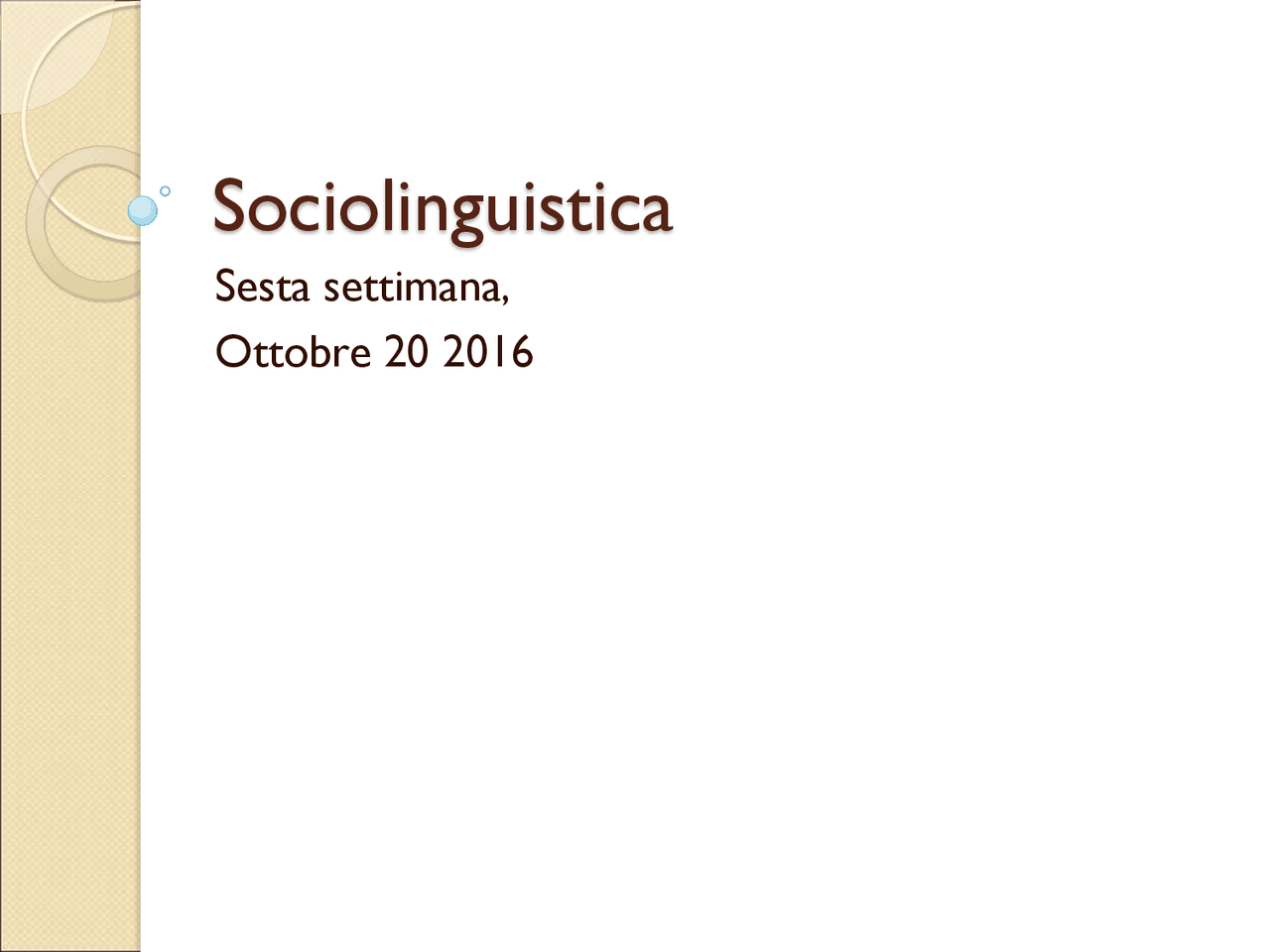 Slides Di Sociolinguistica Docsity
