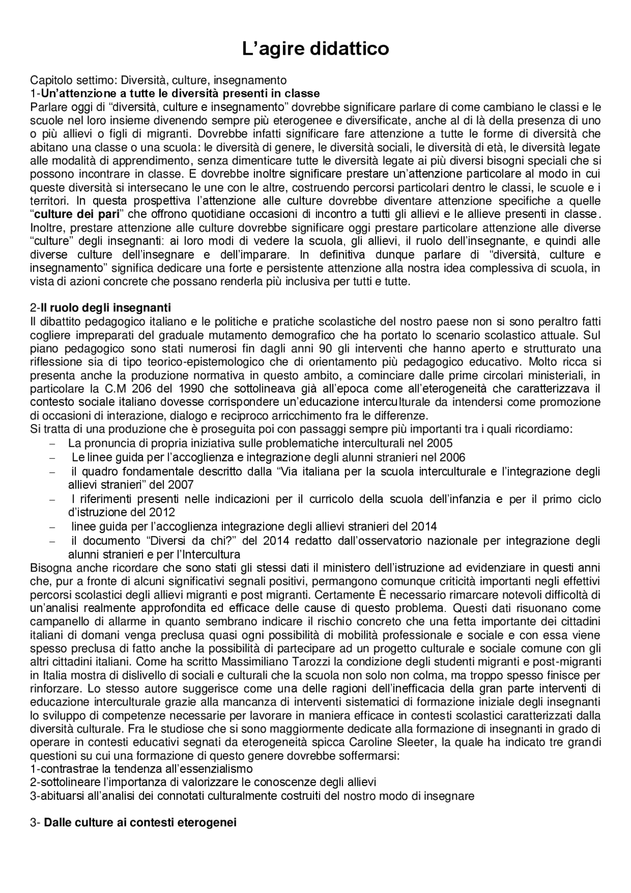 Lagire Didattico Riassunto Completo Dispense Di Didattica Generale E