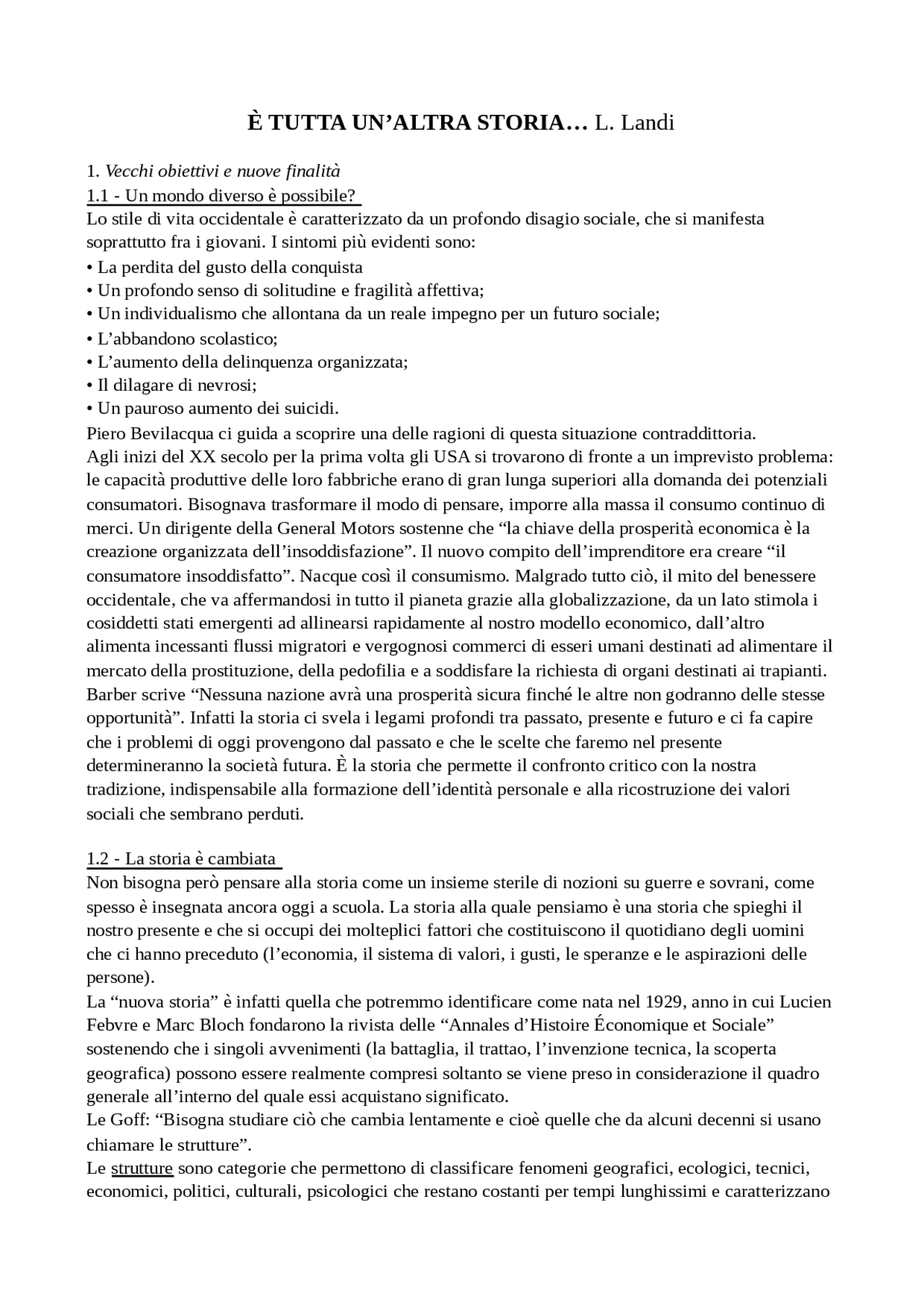 È Tutta Unaltra Storia Docsity