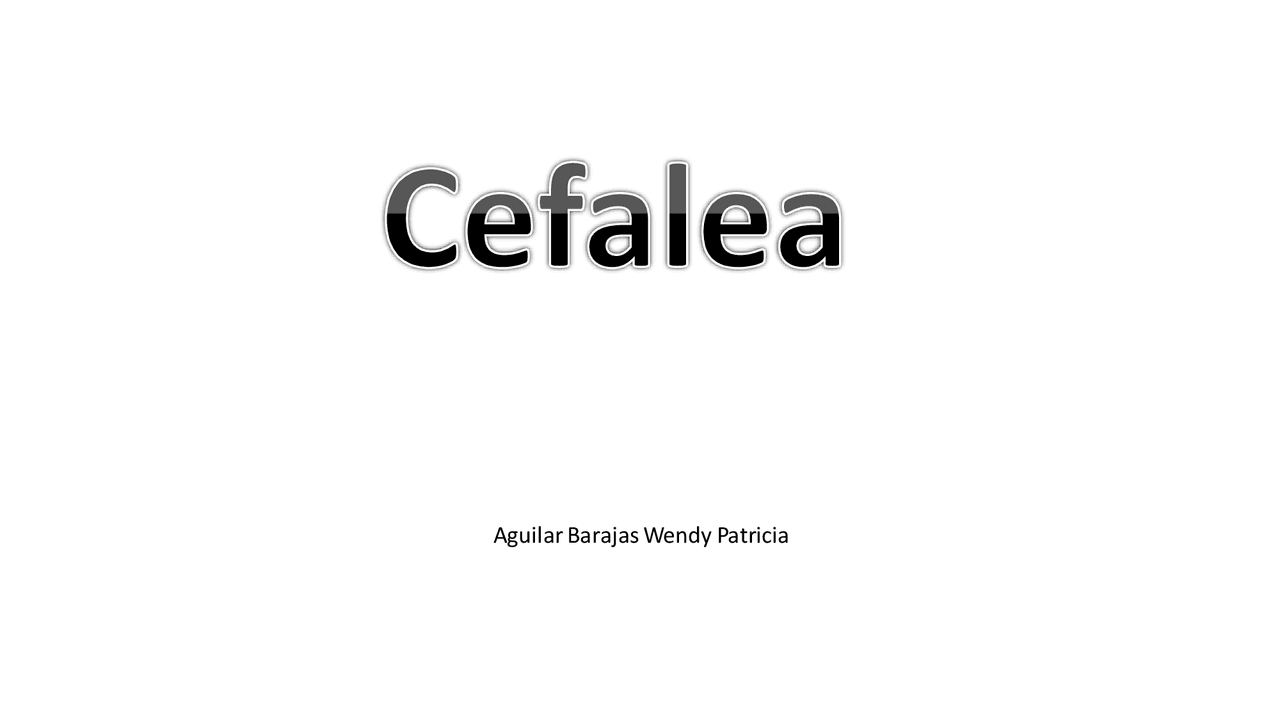 Tipos De Cefaleas Y Su Tratamiento Docsity