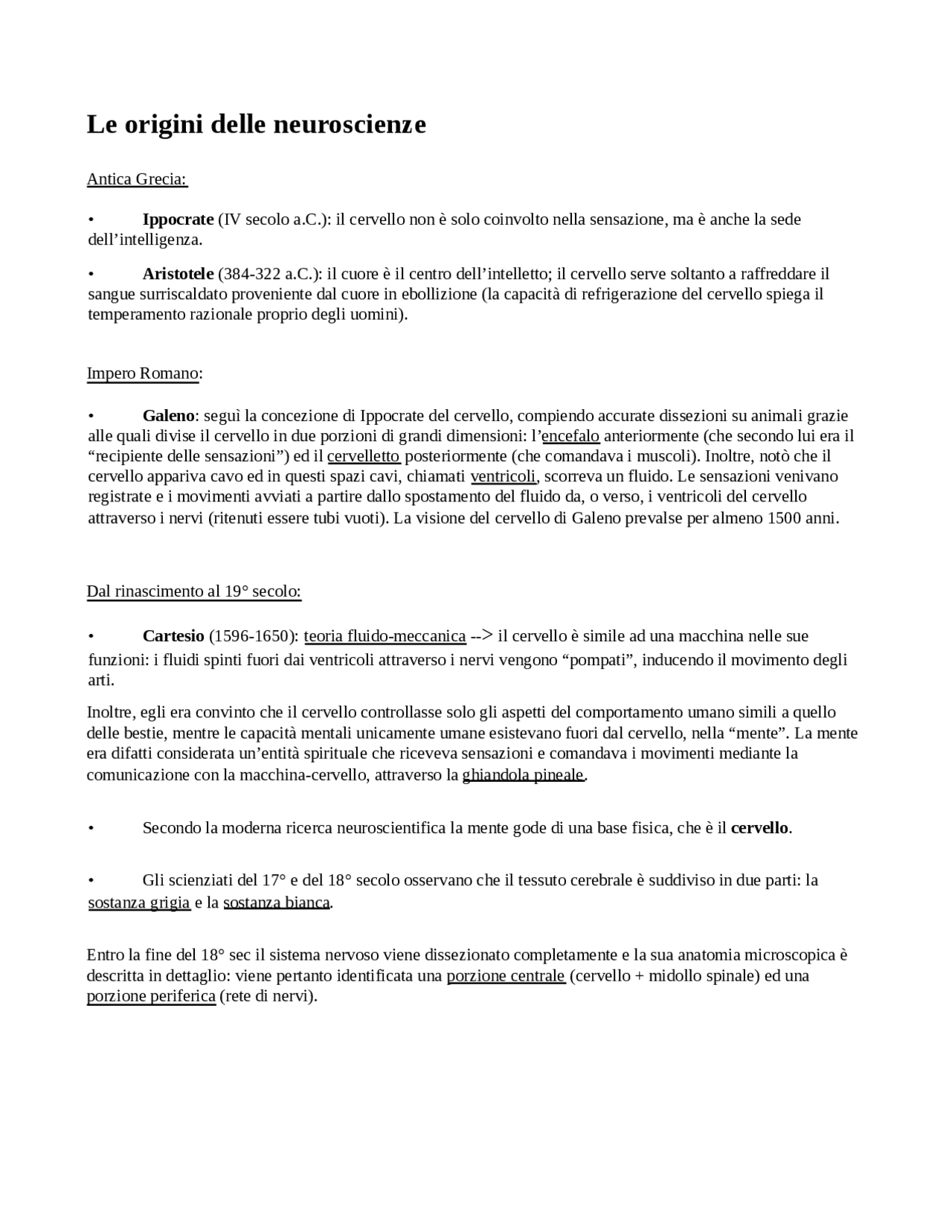 Riassunto Completo Bear Lavadas Neuroscienze Docsity