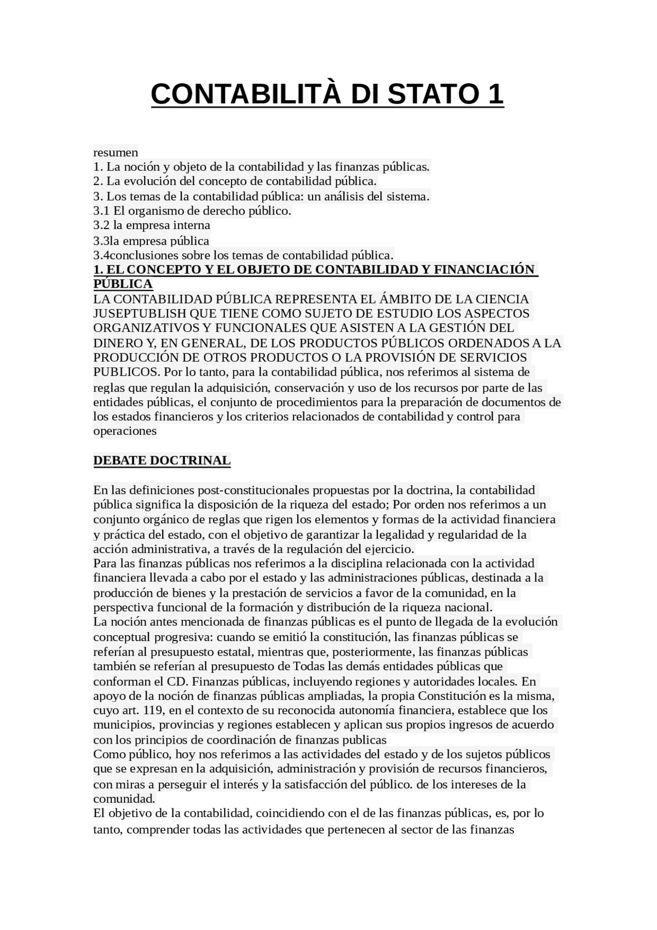 ContabilitÀ Di Stato 1 Docsity