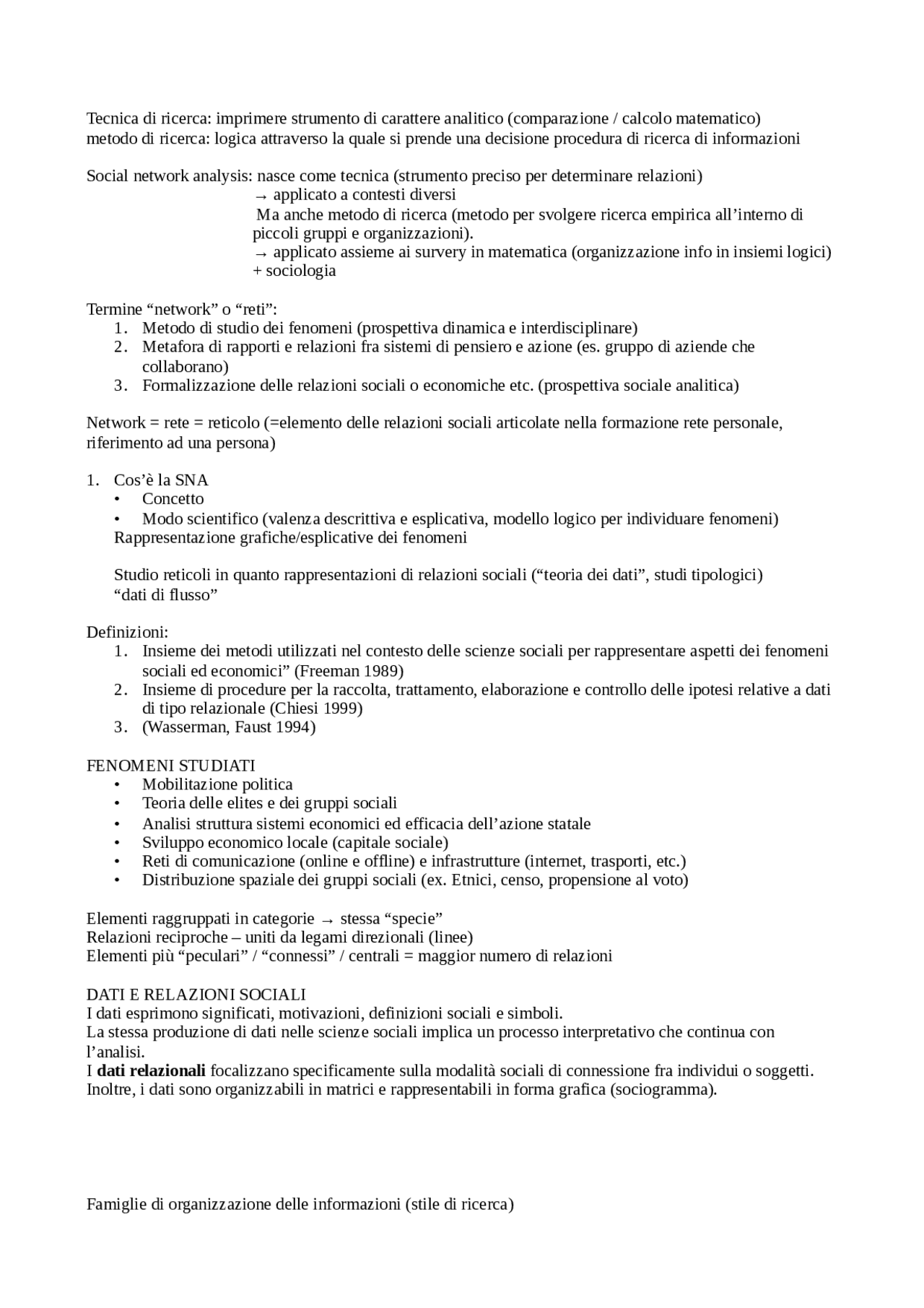 Appunti Introduzione Social Network Analysis Appunti Di Metodologia