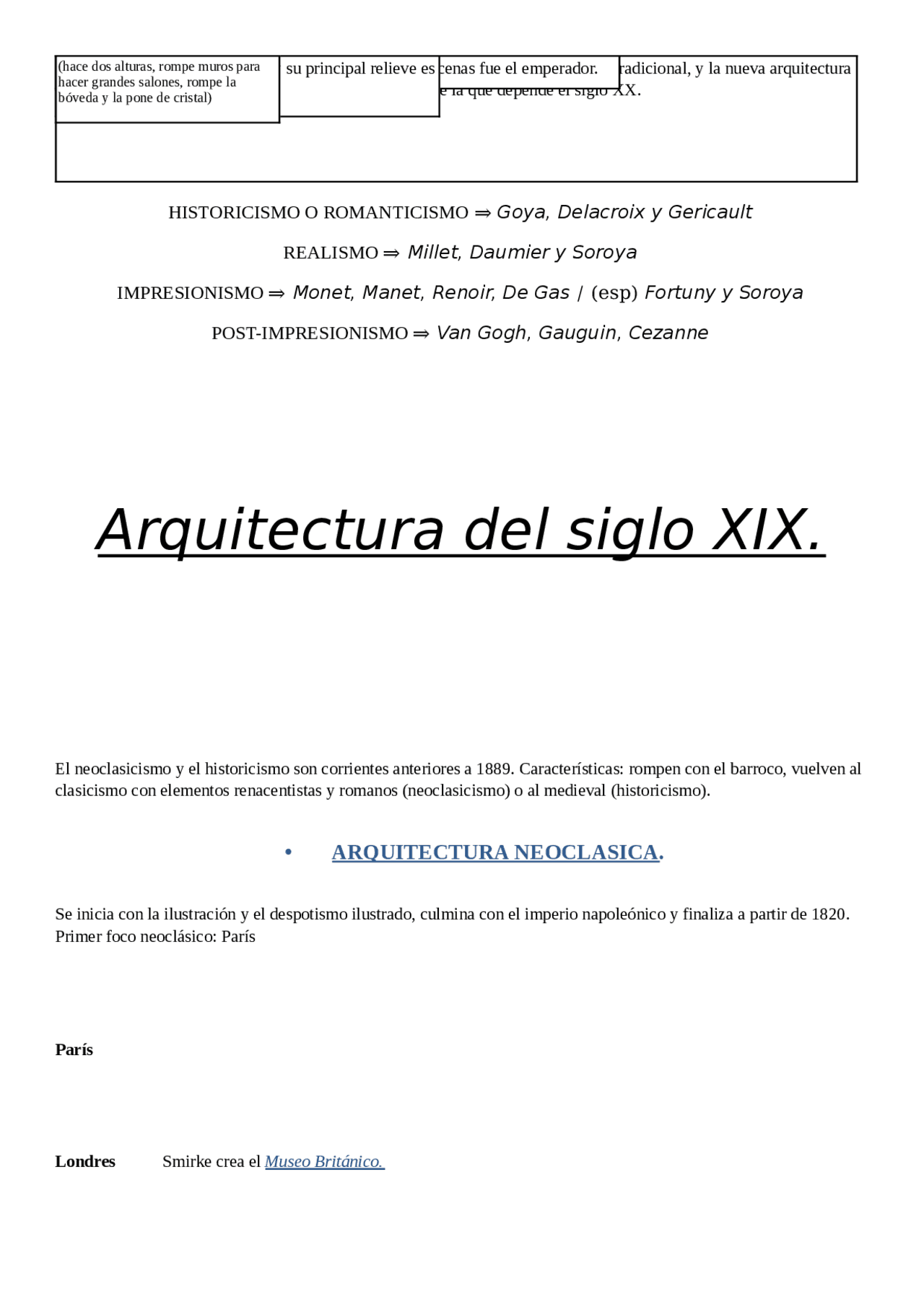 Siglo Xix Historia Del Arte Docsity