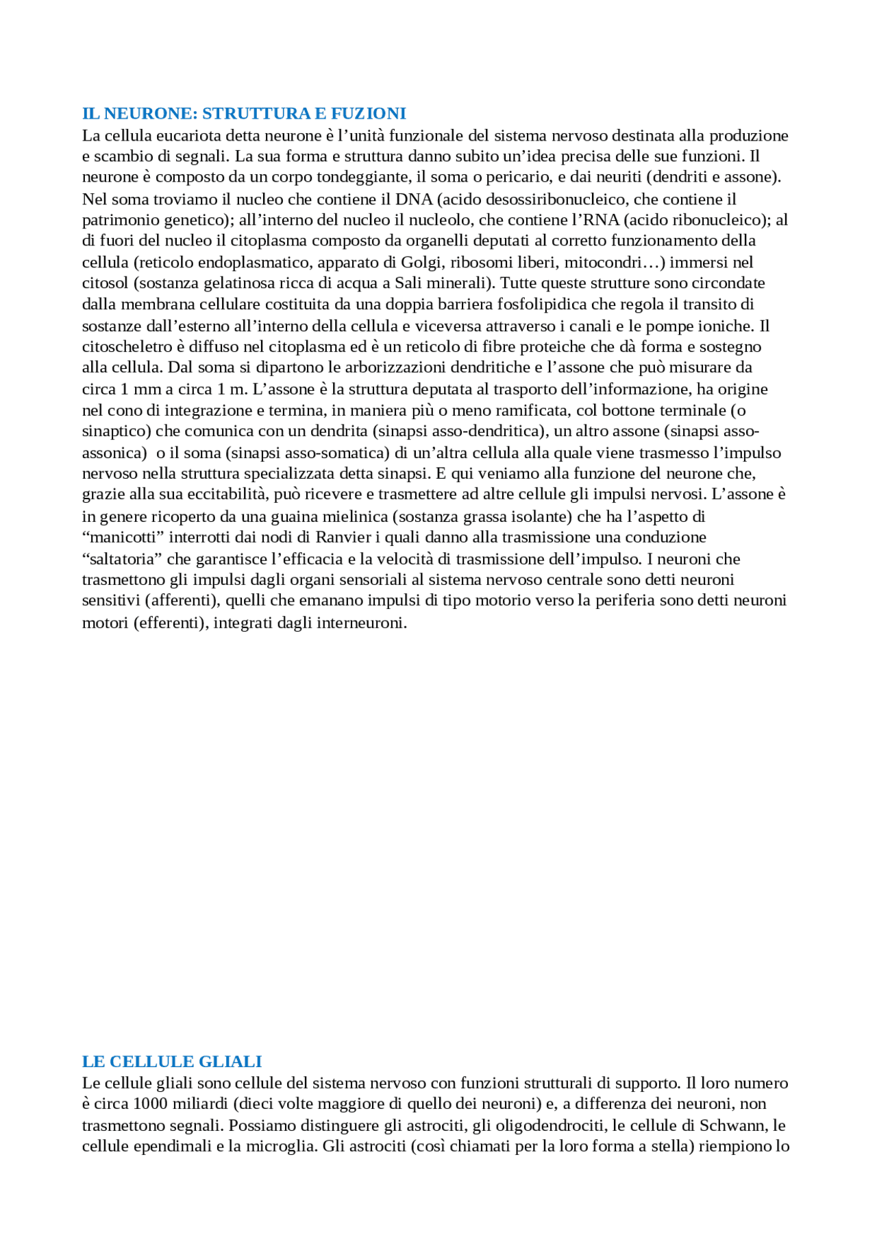 Riassunto Breve Bear Neuroscienze Dispense Di Psicobiologia Docsity