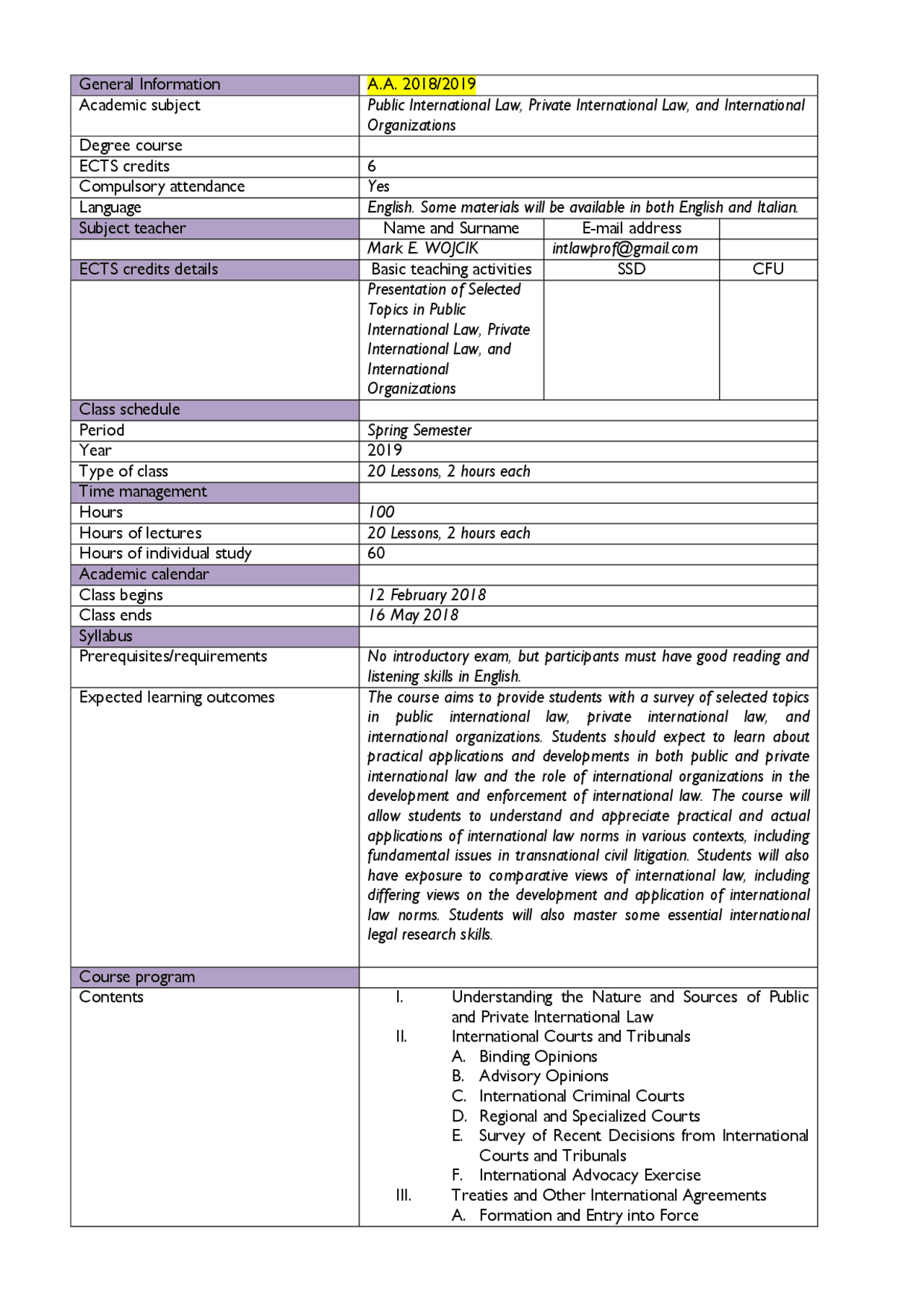 Public International Law Docsity