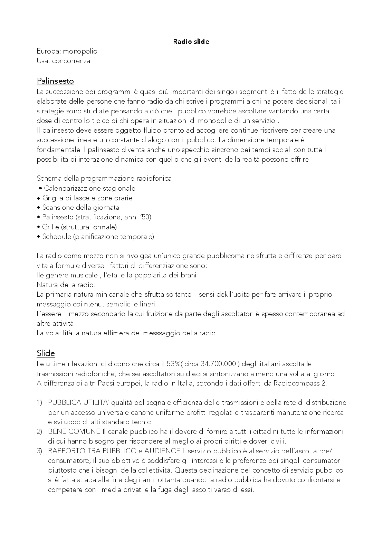 Fare Radio Appunti Lezioni Docsity