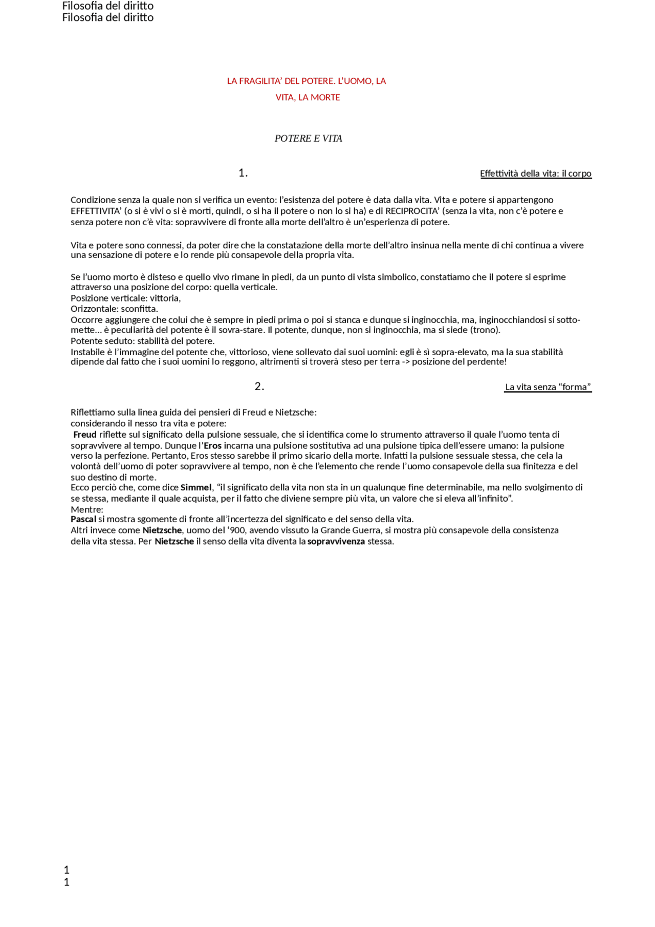 Riassunto Fragilità Del Potere Docsity