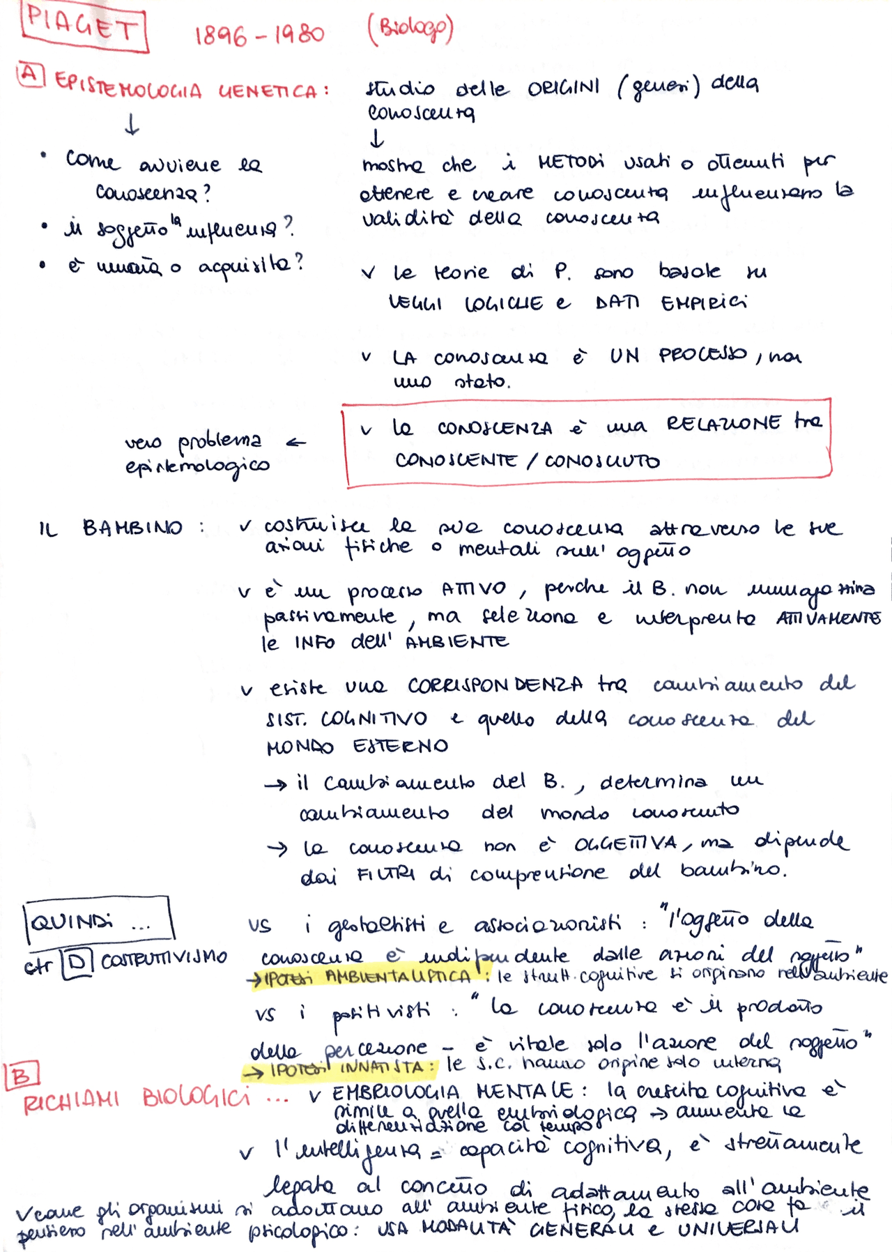 Piaget Analisi Generale Docsity