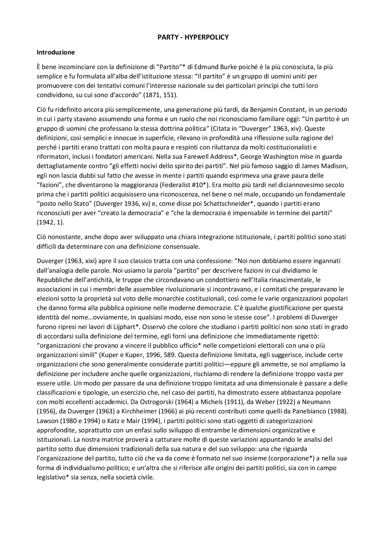 Esame Di Scienza Politica Docsity