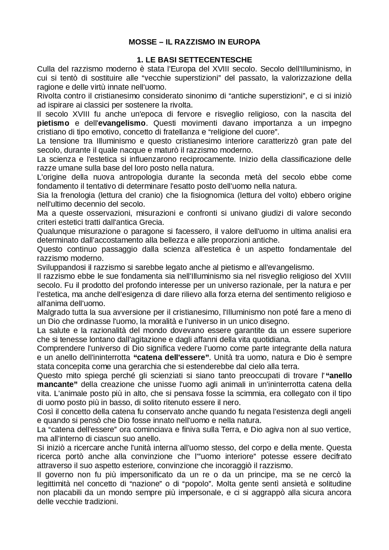 Il Razzismo In Europa Docsity
