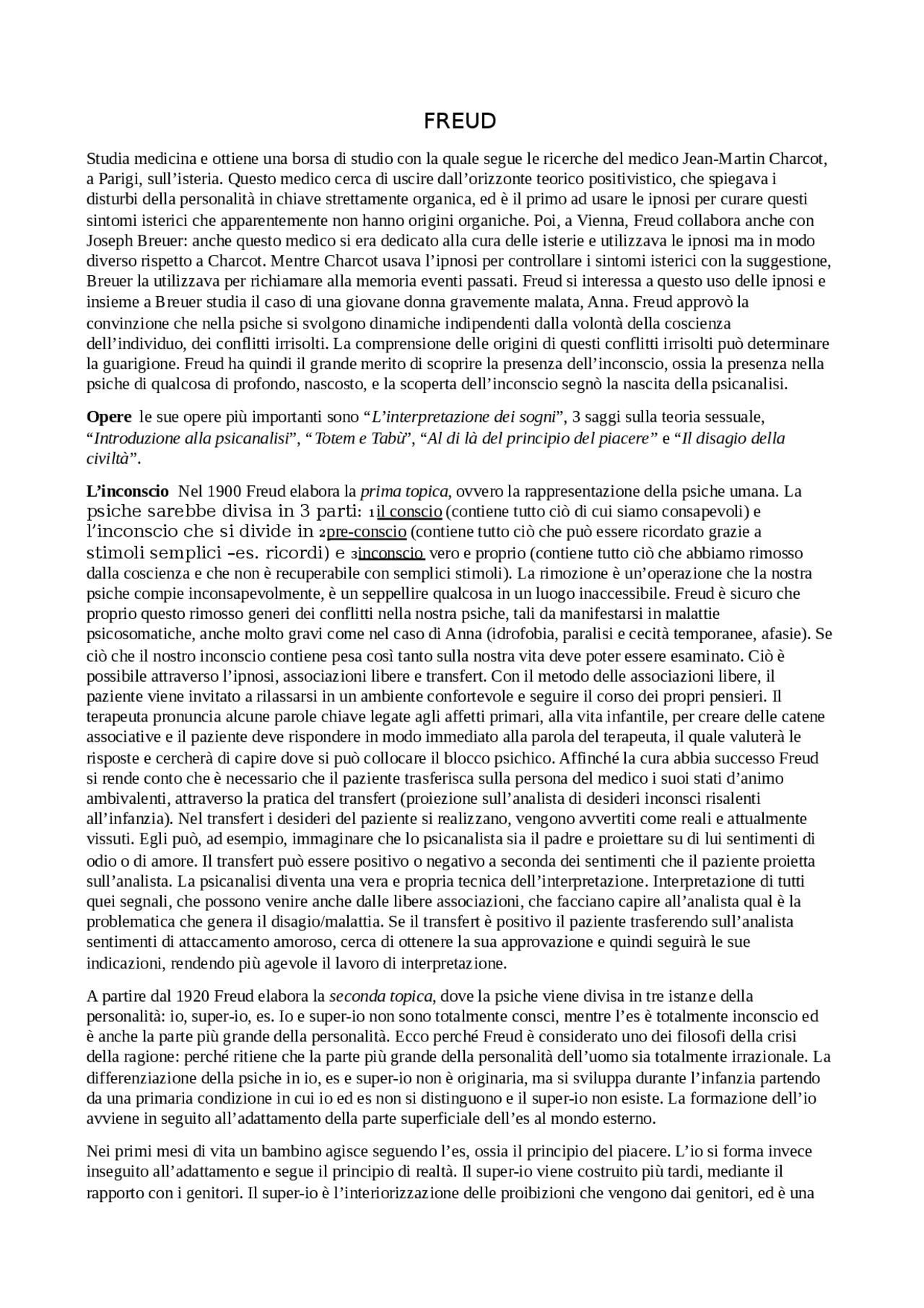 Filosofia Freud Dispensa Docsity