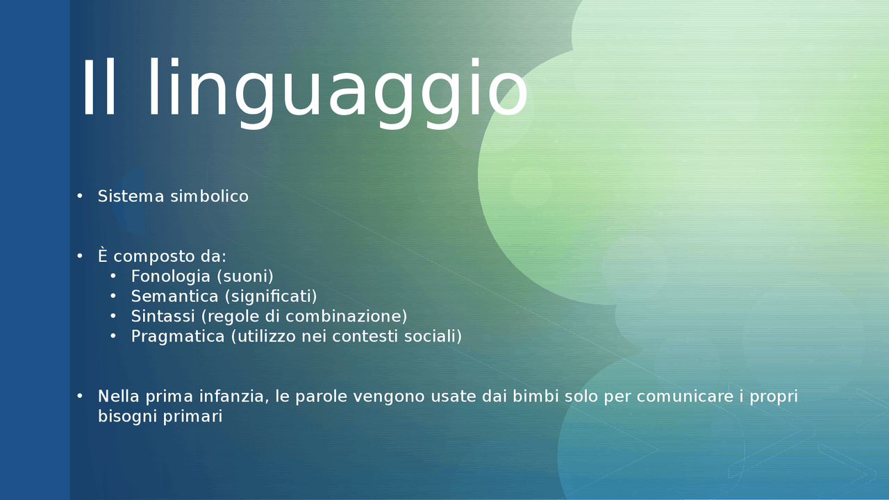 Sviluppo Del Linguaggio Docsity