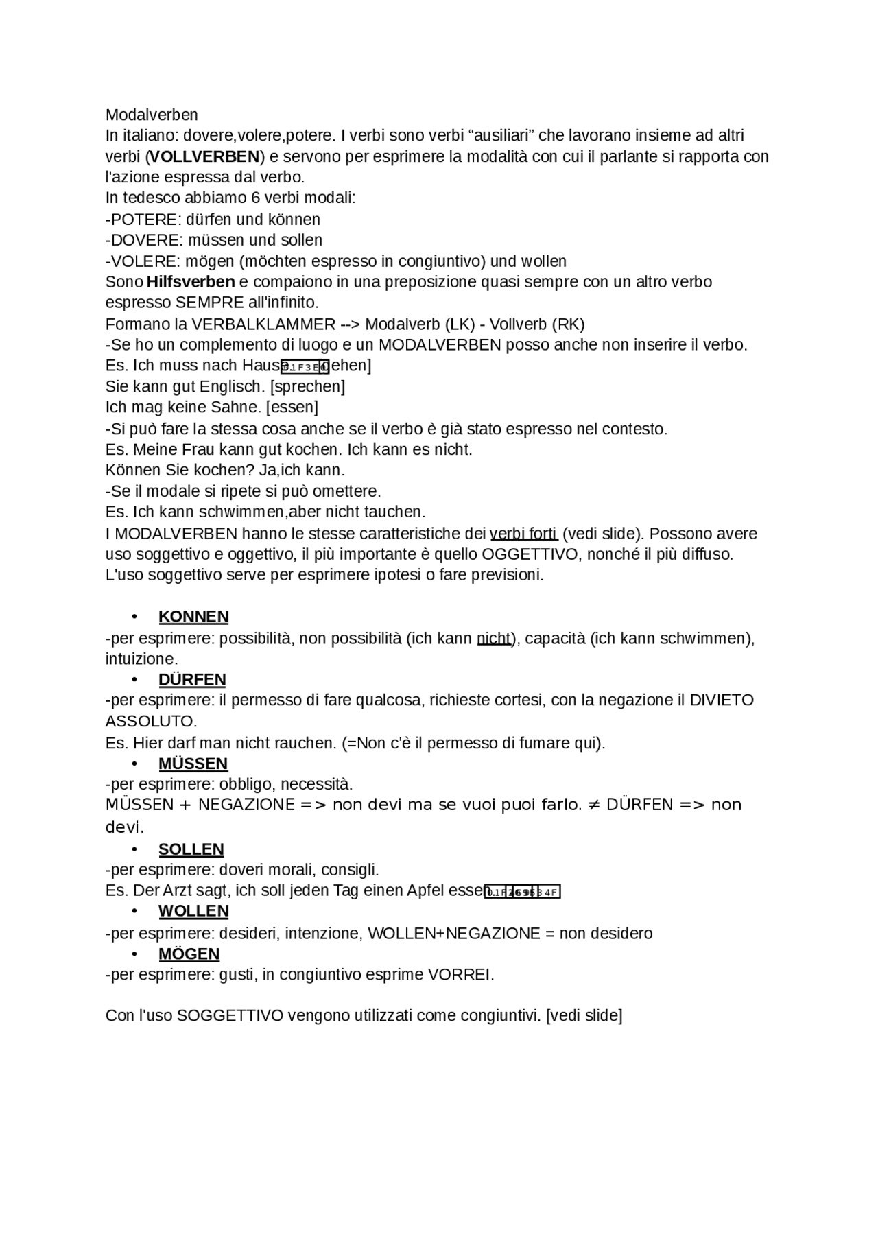Verbi Modali Tedeschi Appunti Di Lingua Tedesca Docsity
