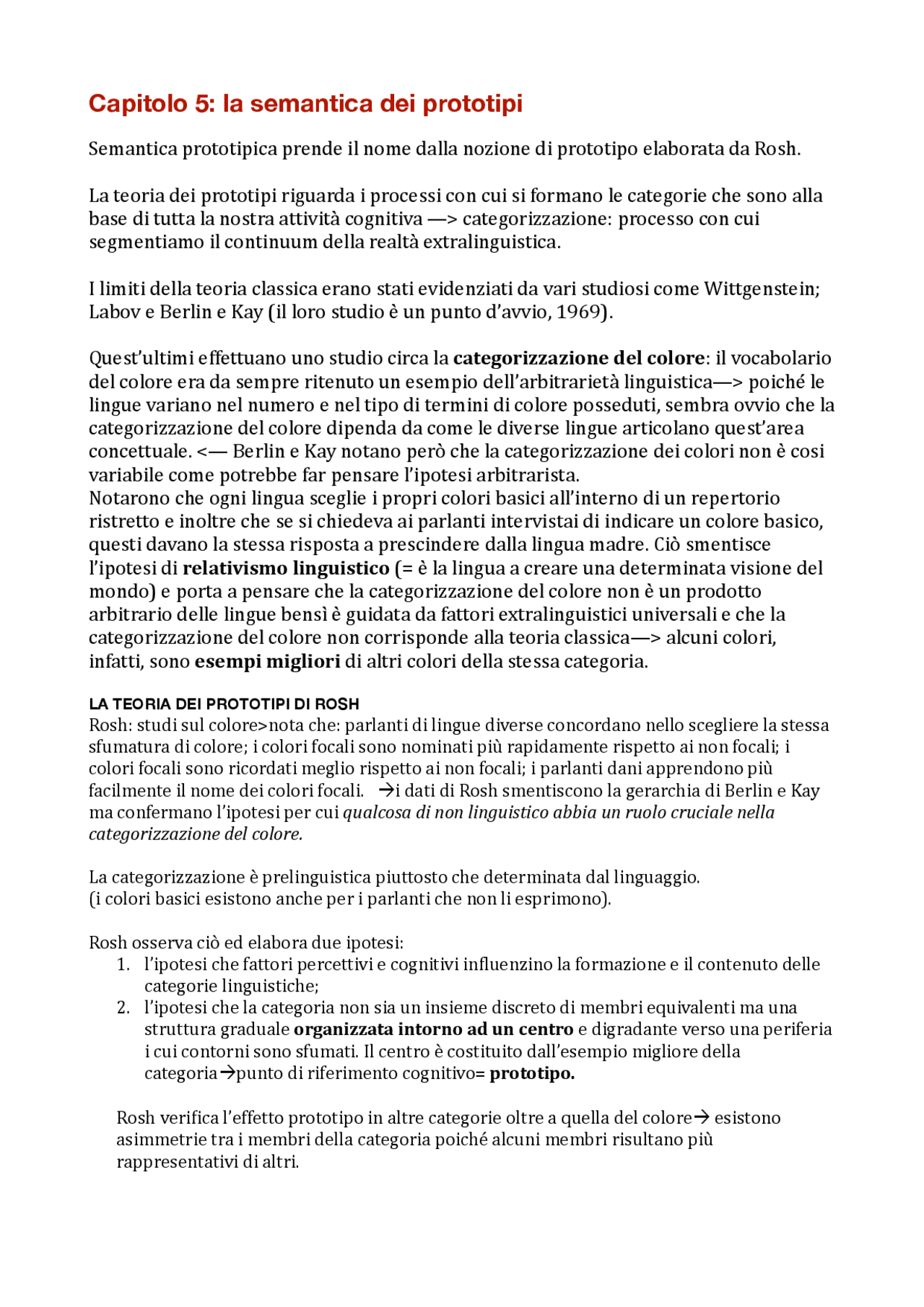 Capitolo 5 Di Lessico E Semantica Di Casadei Docsity