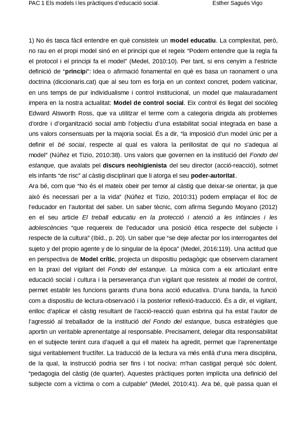 Models DacciÓ Socioeducativa Pac 1 Docsity