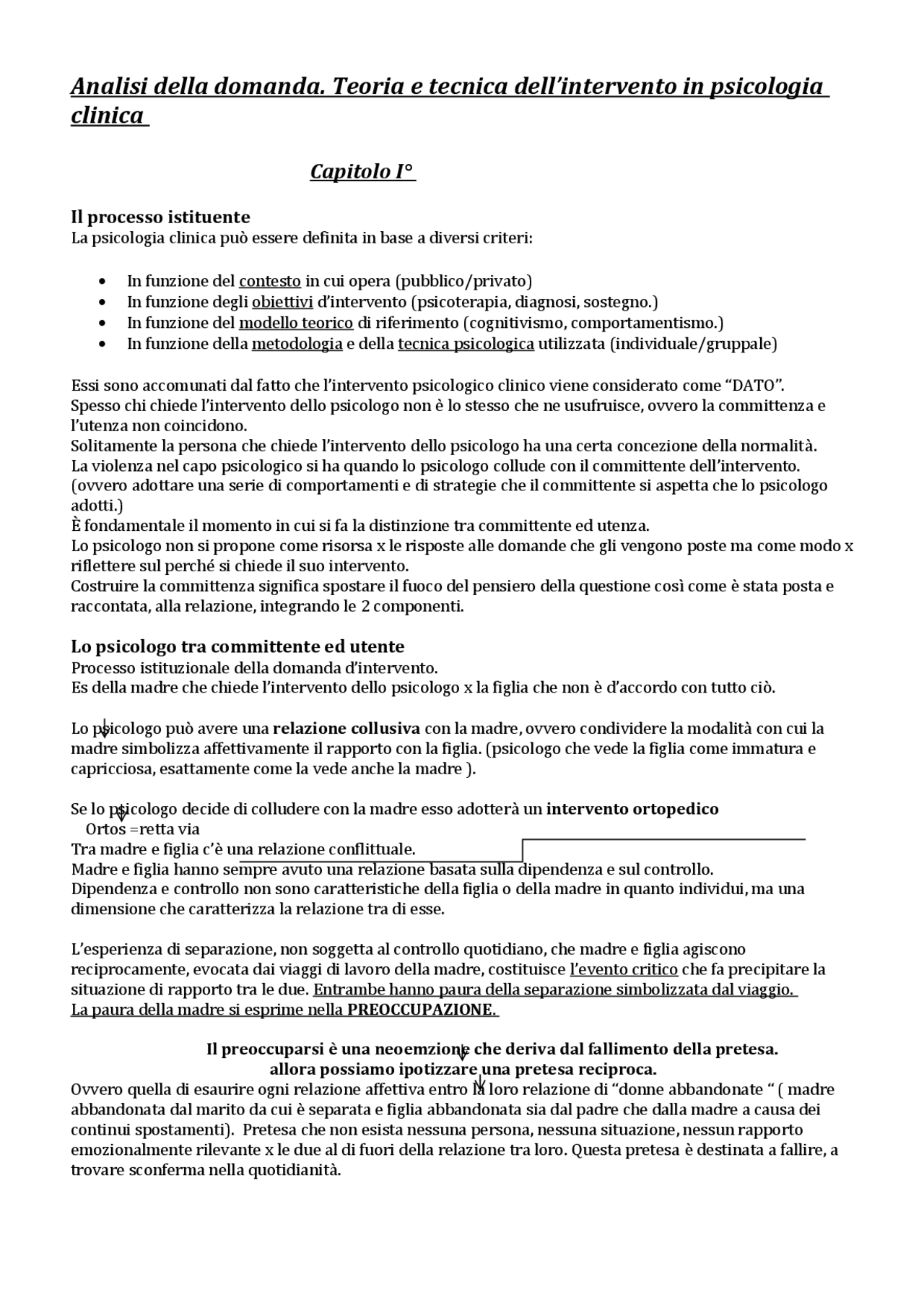 Riassunti Precisissimi Docsity