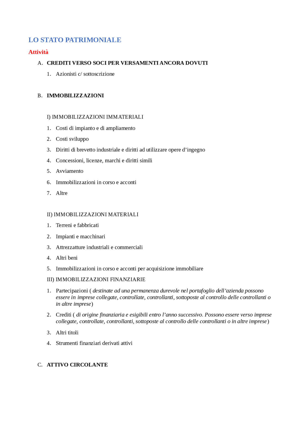 Sp E Ce Classificazione Docsity