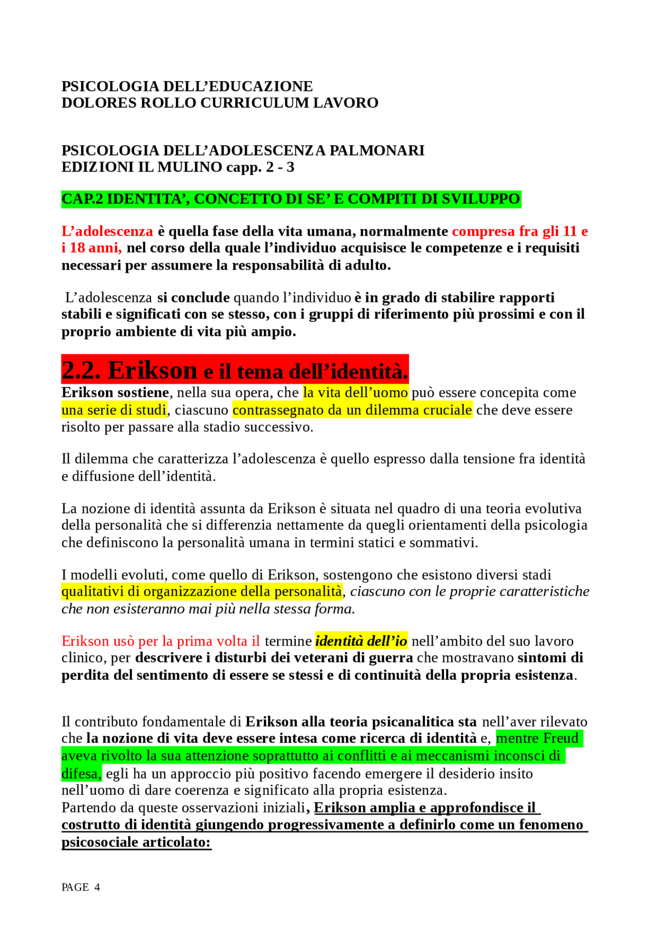 Riassunti Di Psicologia Delleducazione Docsity