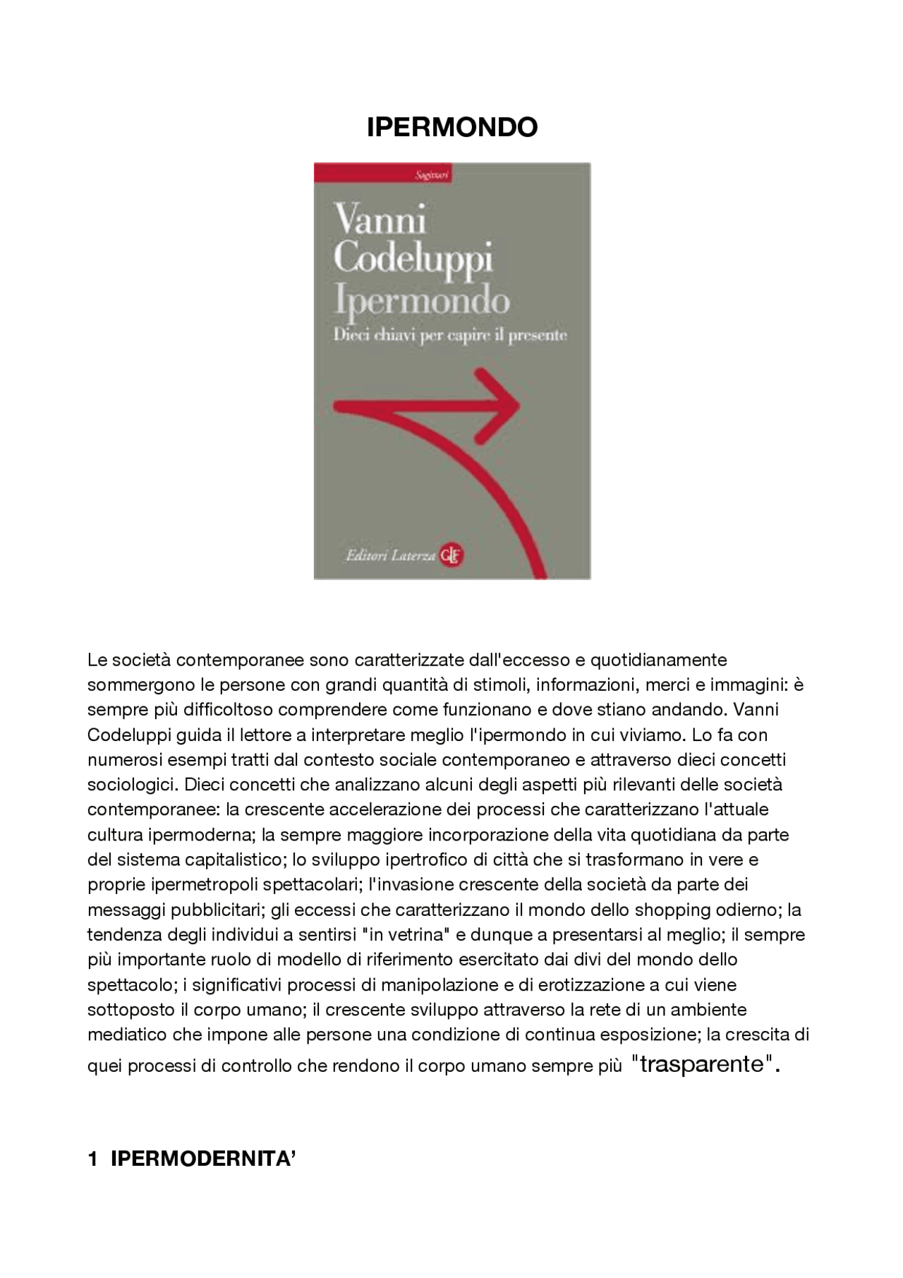 Ipermondo Codeluppi Docsity