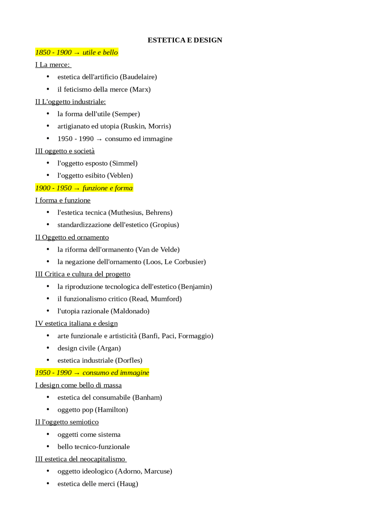 Estetica Prof Mecacci As 201819 Docsity